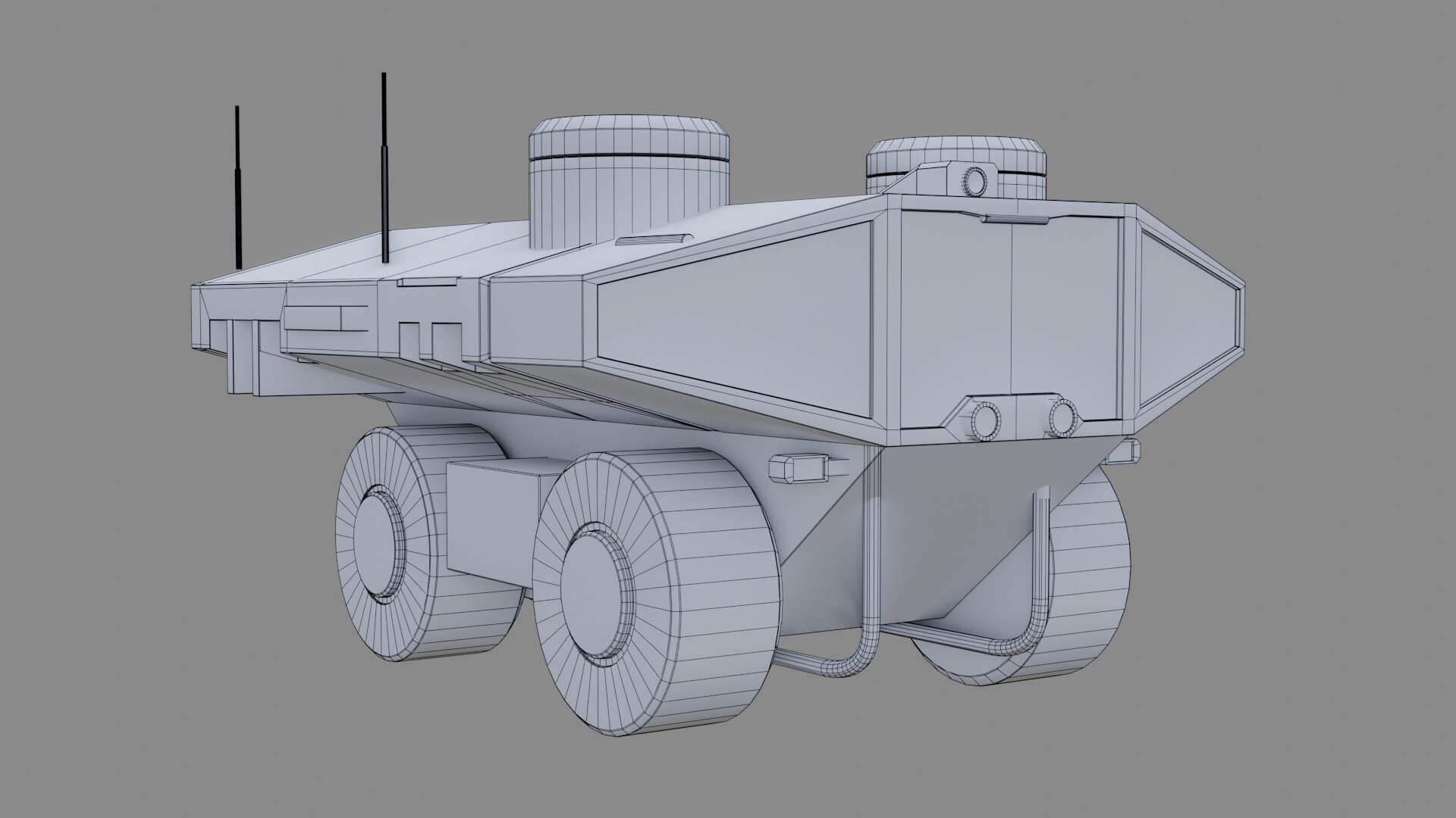 Sci-Fi Rover 3D Model by sathak