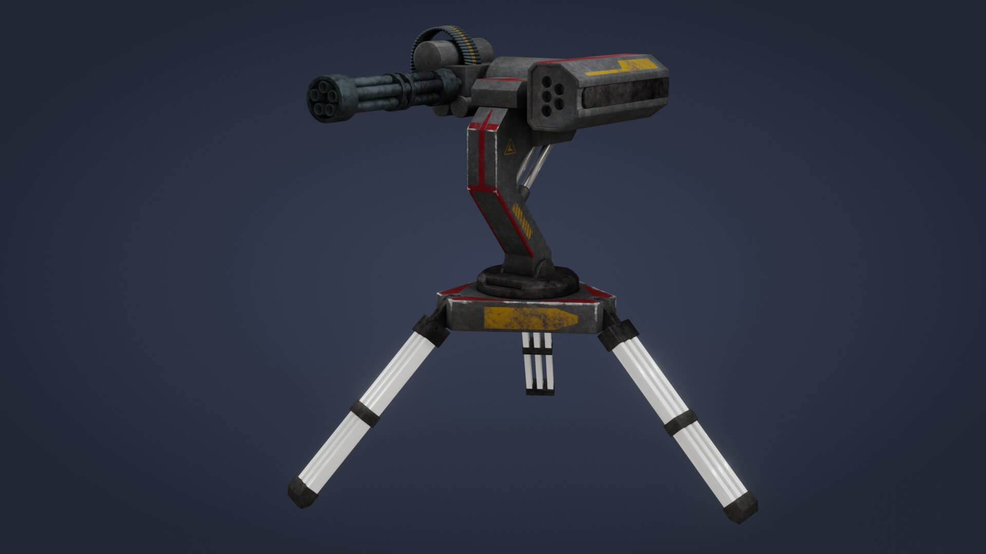 Sci-Fi Turret 3D Model by sathak