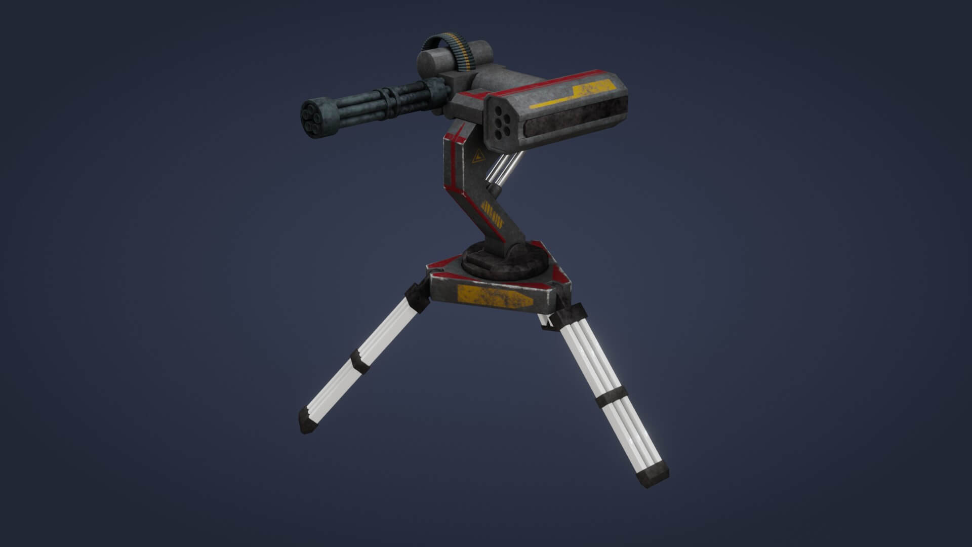 Sci-Fi Turret 3D Model by sathak