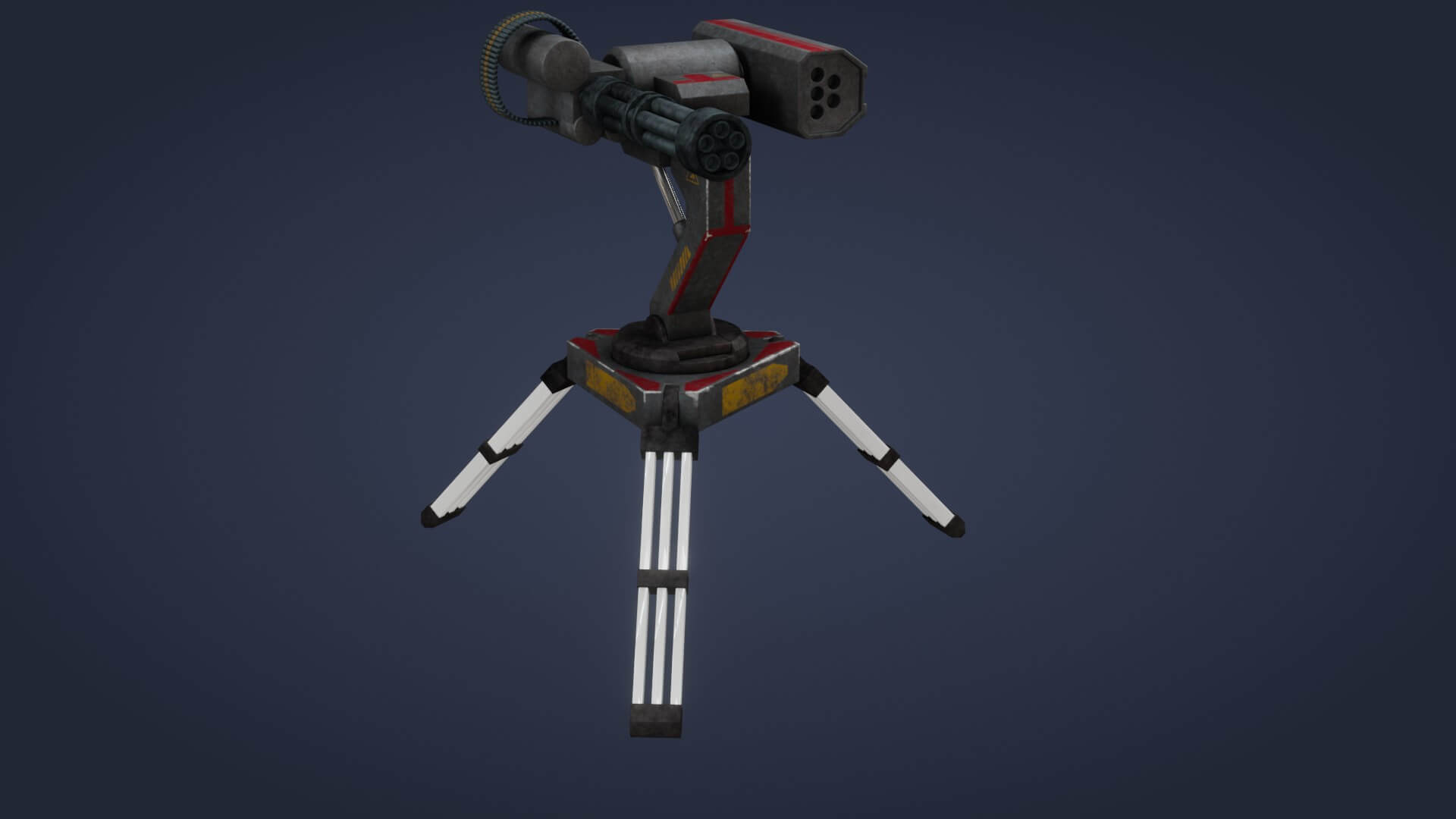 Sci-Fi Turret 3D Model by sathak