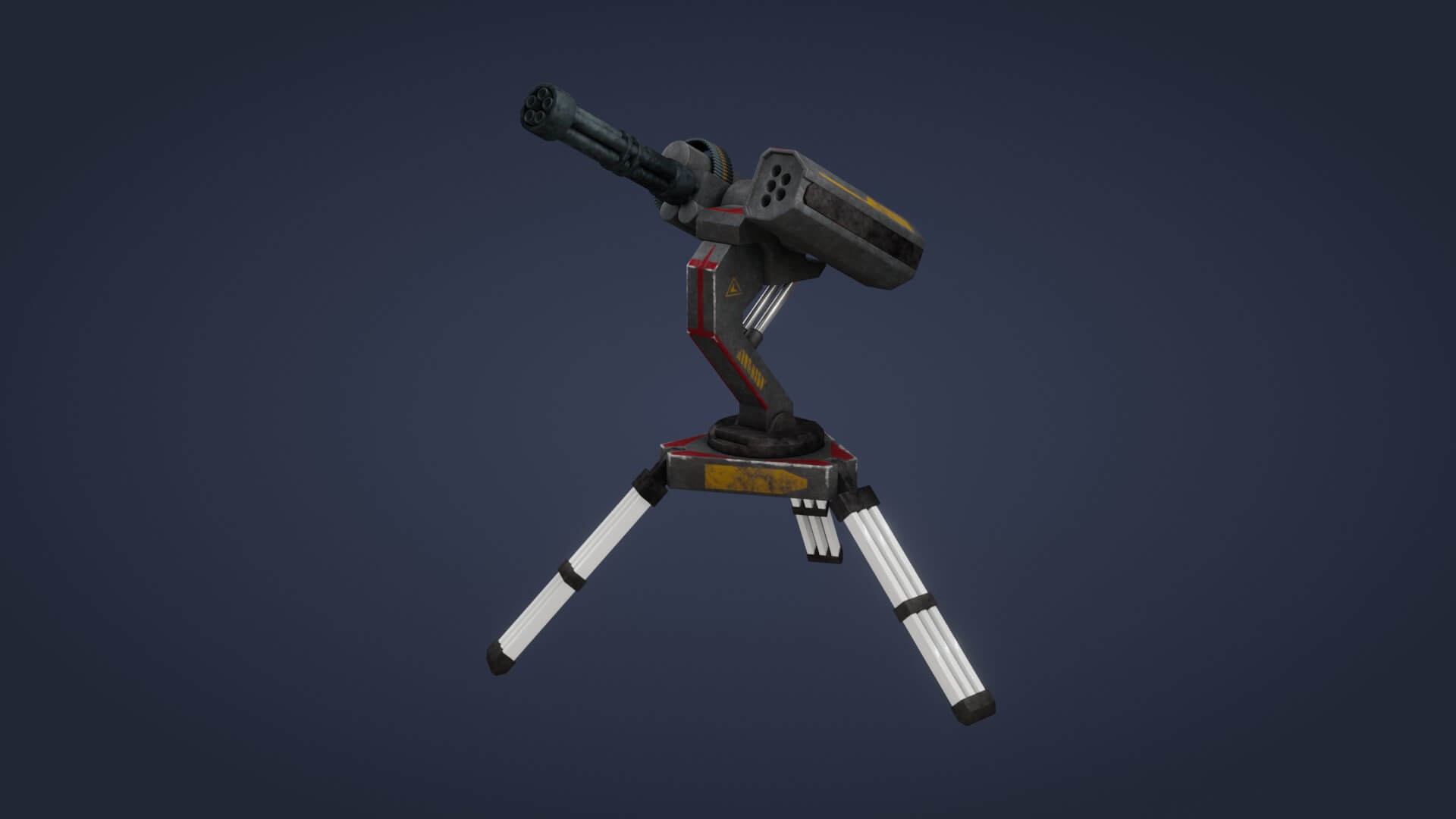 Sci-Fi Turret 3D Model by sathak