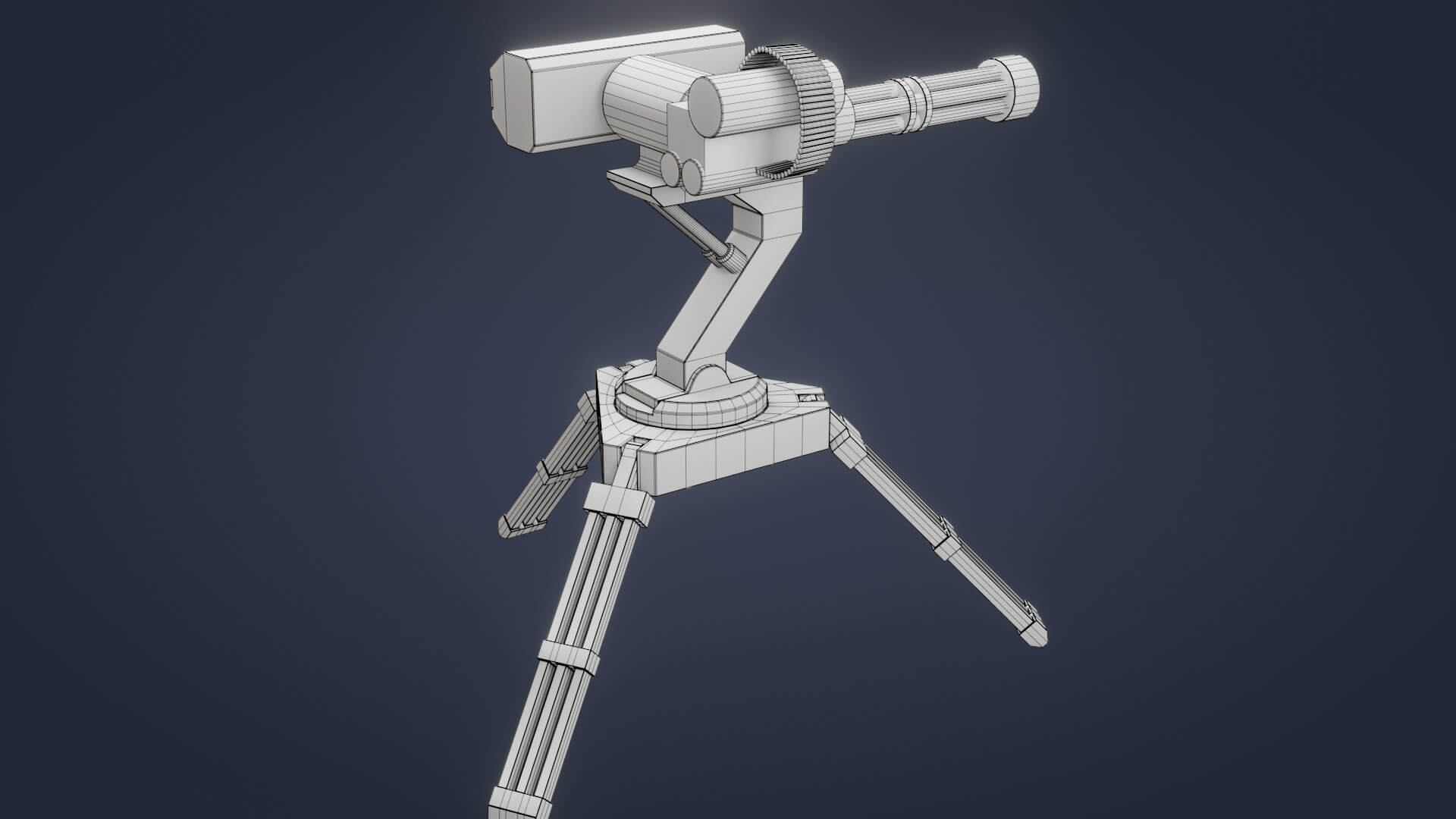 Sci-Fi Turret 3D Model by sathak