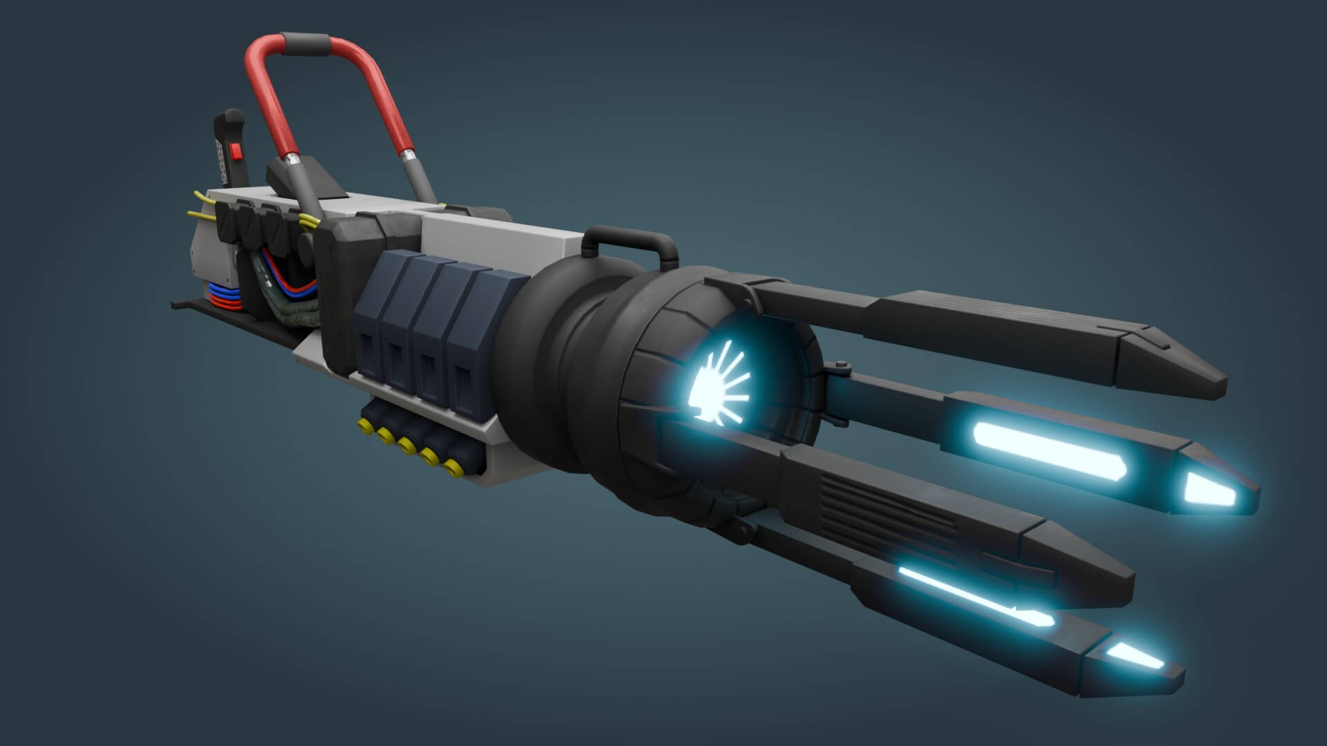 Sci-Fi Weapon 3D Model by sathak