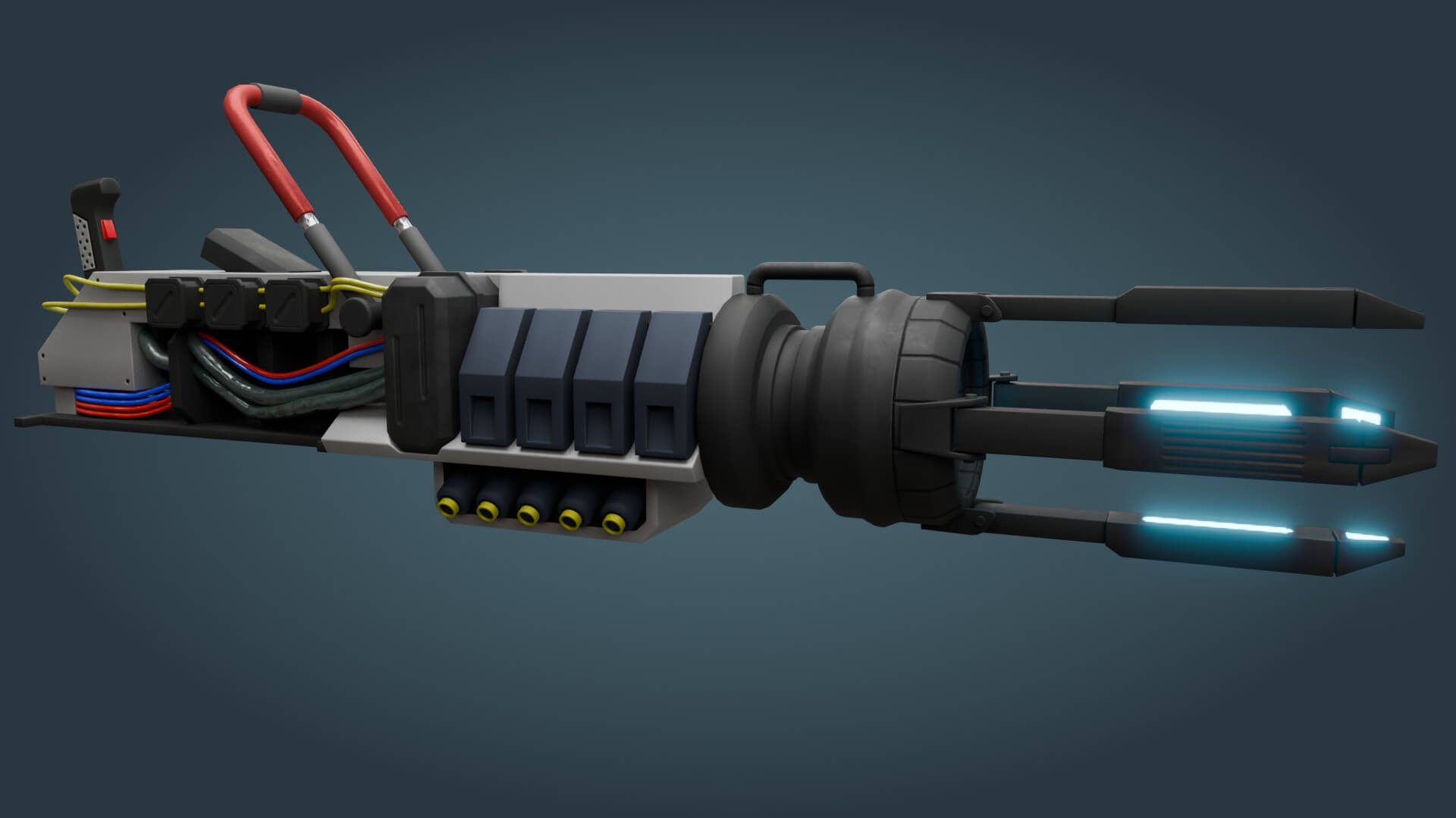 Sci-Fi Weapon 3D Model by sathak