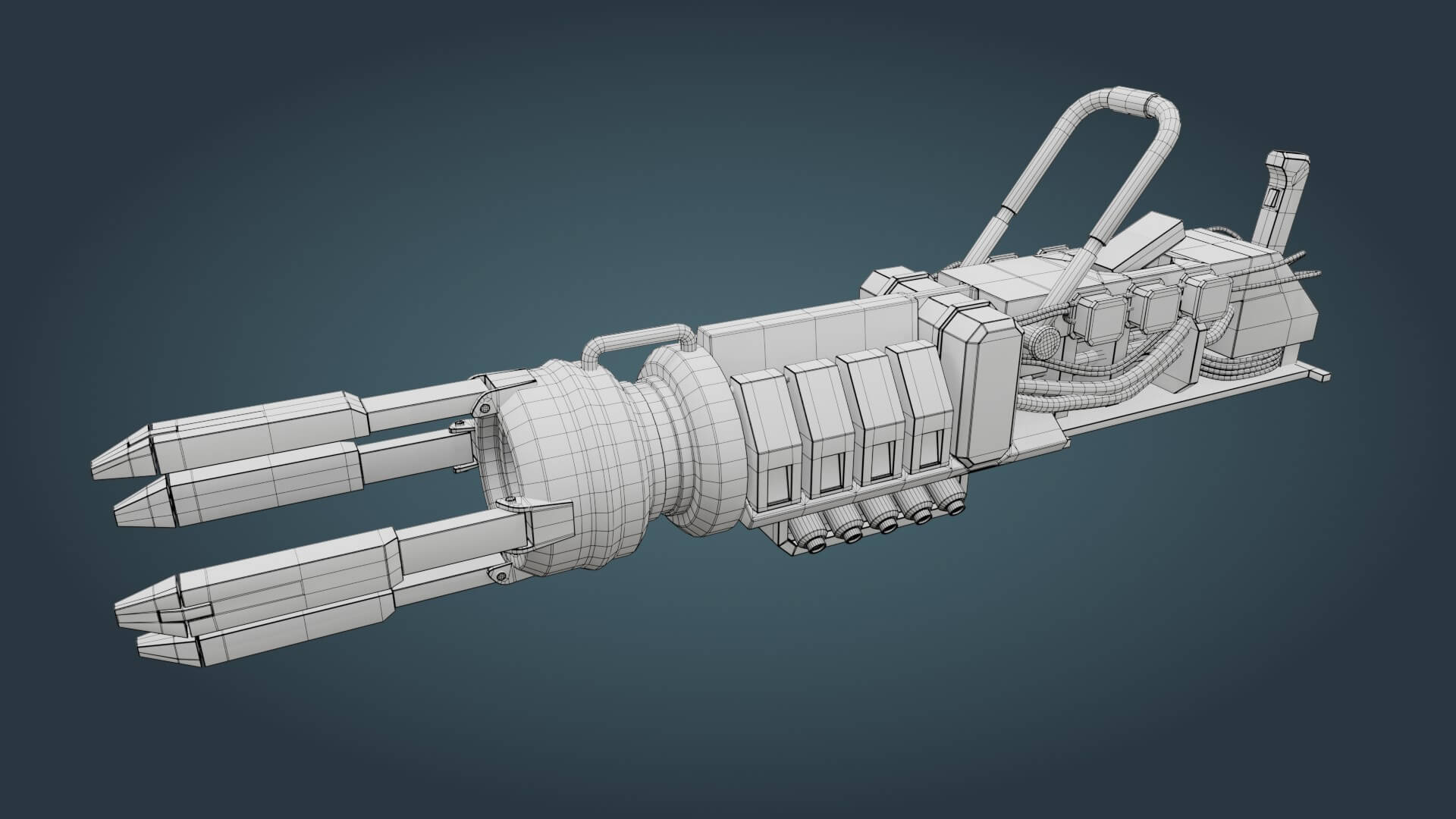 Sci-Fi Weapon 3D Model by sathak