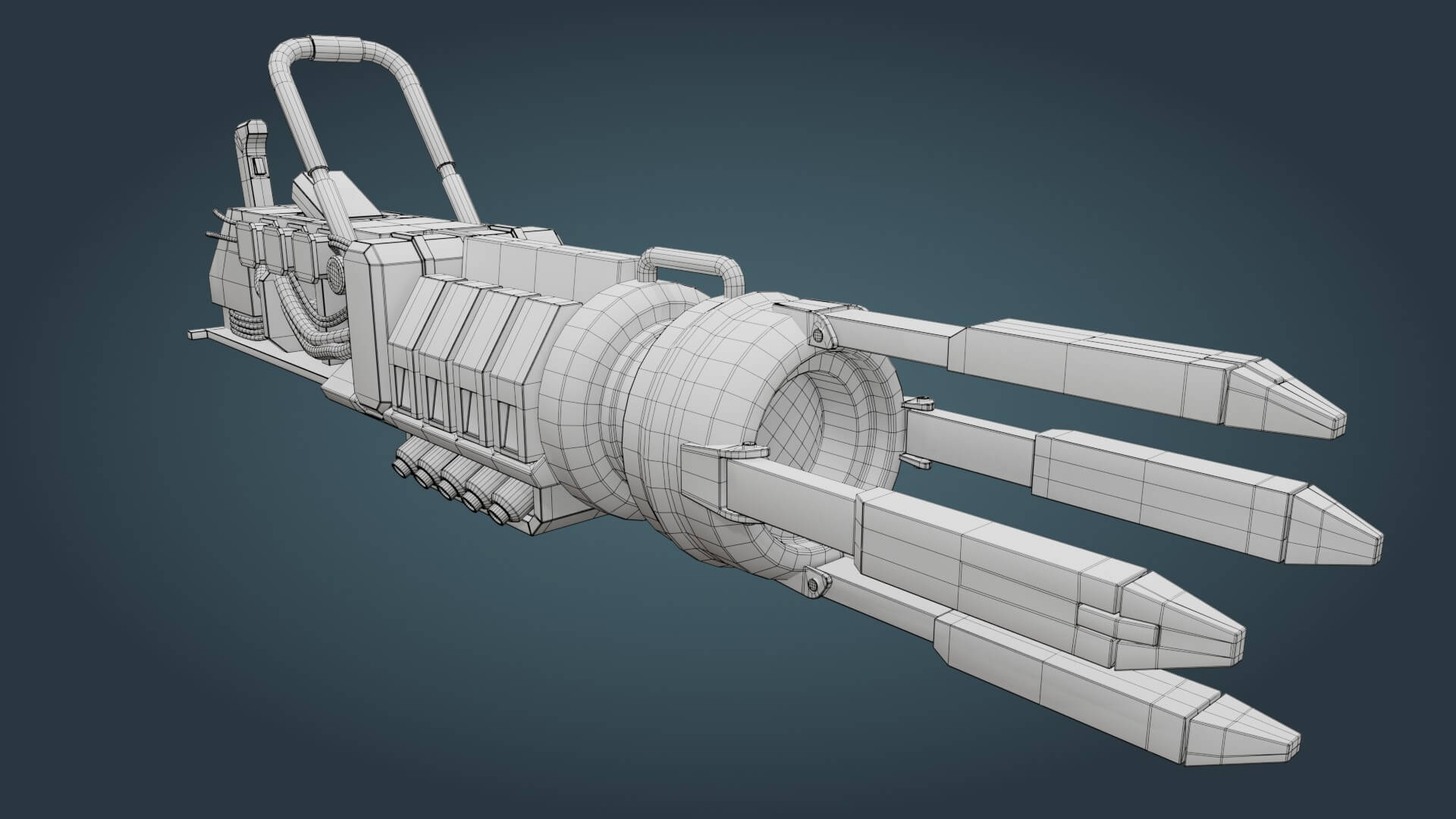 Sci-Fi Weapon 3D Model by sathak