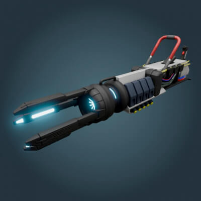 Sci-Fi Weapon 3D Model by sathak