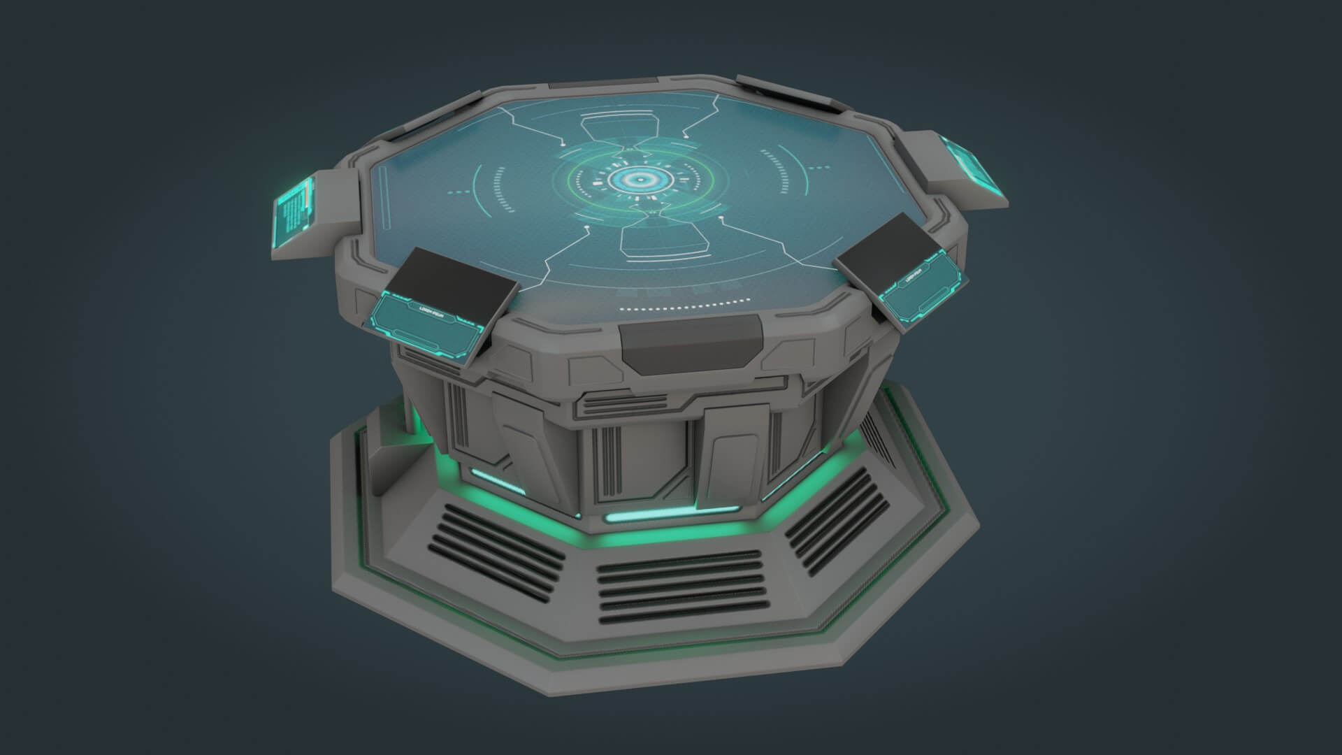 Sci-Fi Work Bench 3D Model by sathak