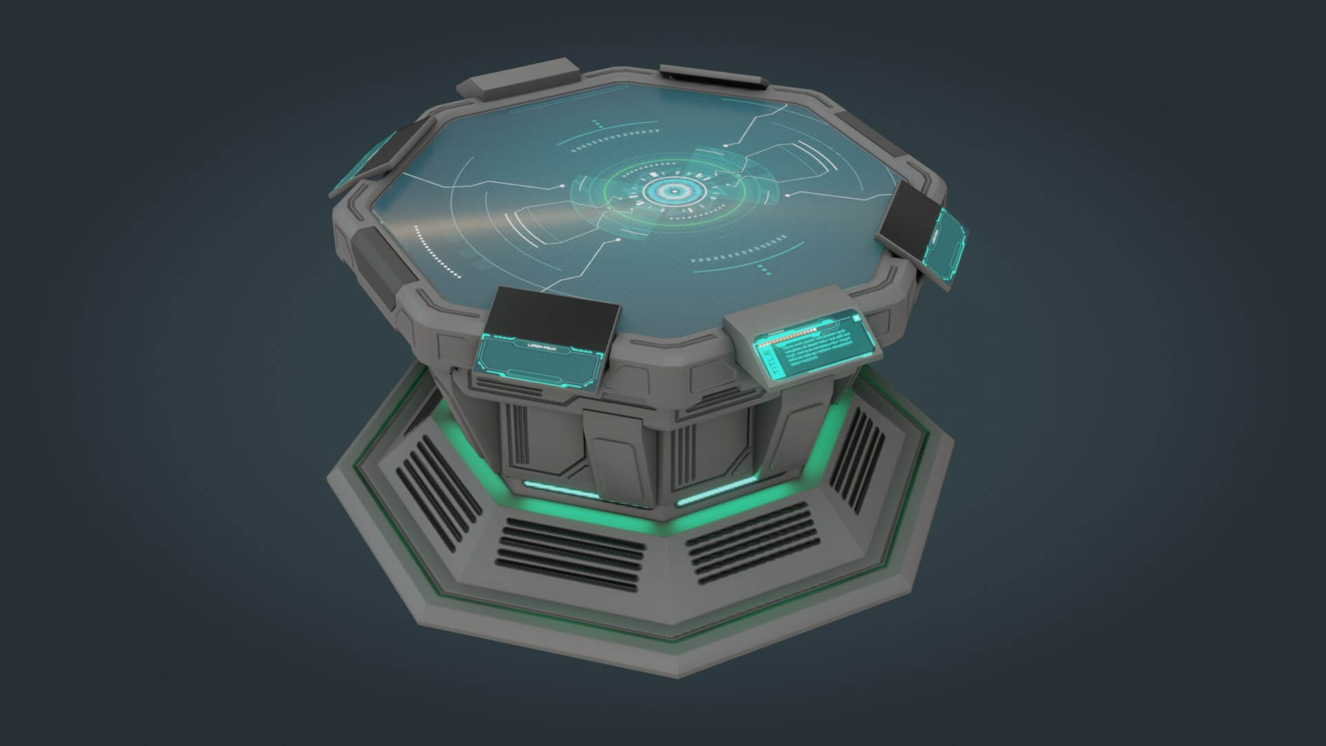 Sci-Fi Work Bench 3D Model by sathak