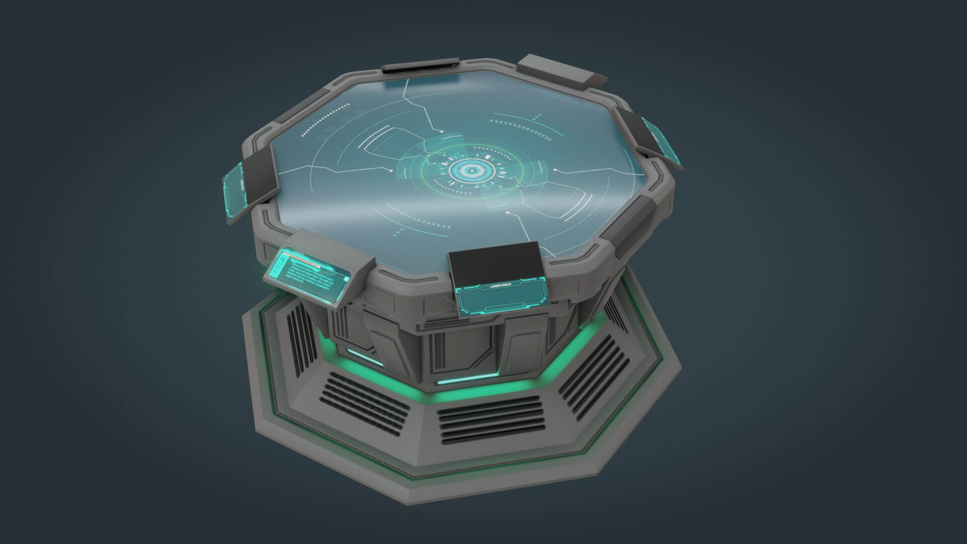 Sci-Fi Work Bench 3D Model by sathak