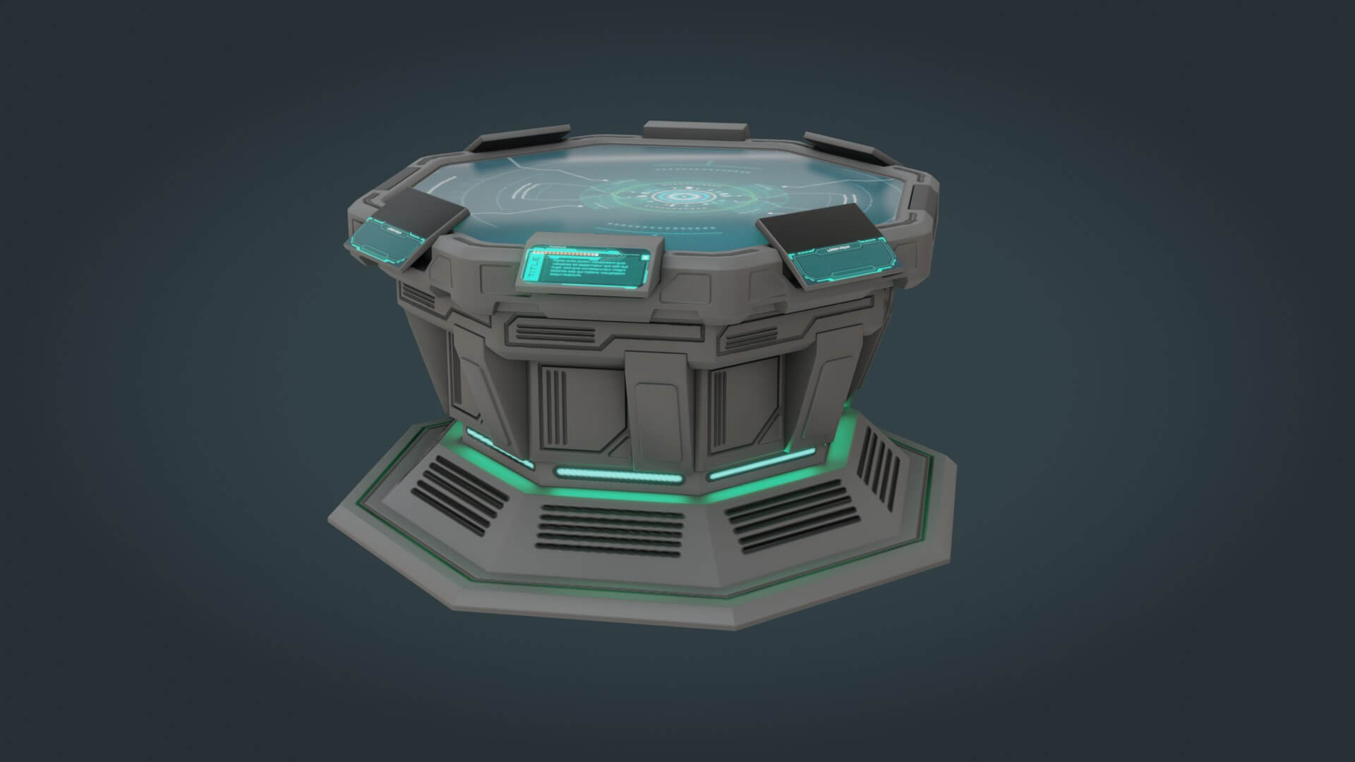 Sci-Fi Work Bench 3D Model by sathak
