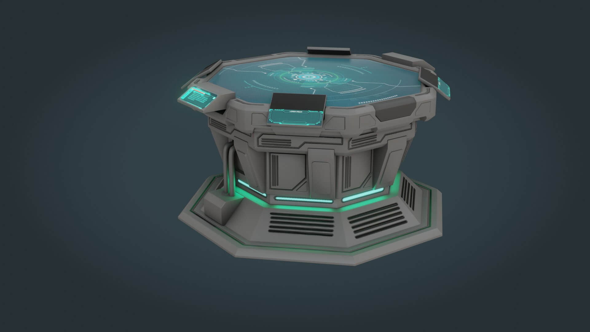 Sci-Fi Work Bench 3D Model by sathak