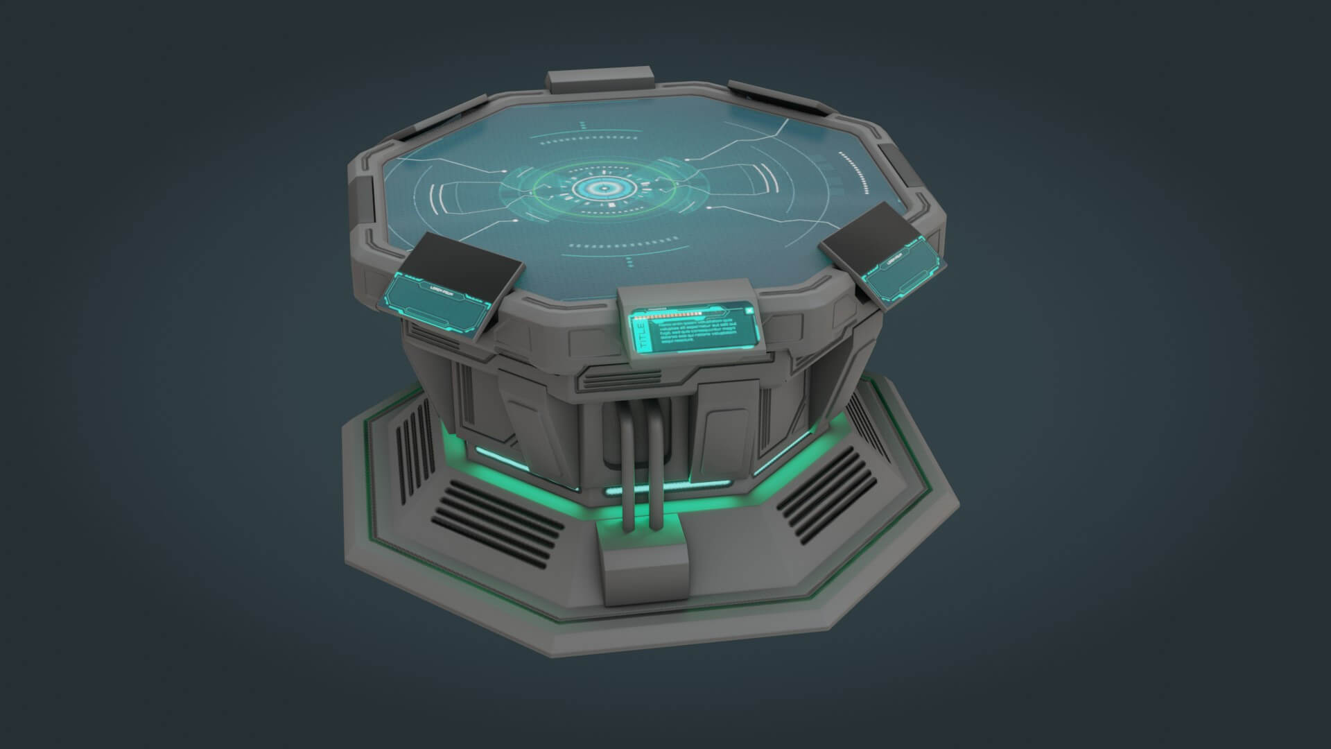 Sci-Fi Work Bench 3D Model by sathak