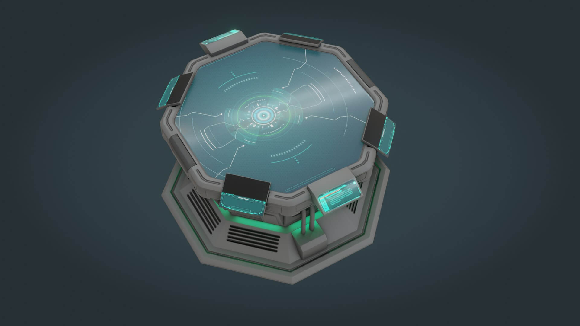 Sci-Fi Work Bench 3D Model by sathak