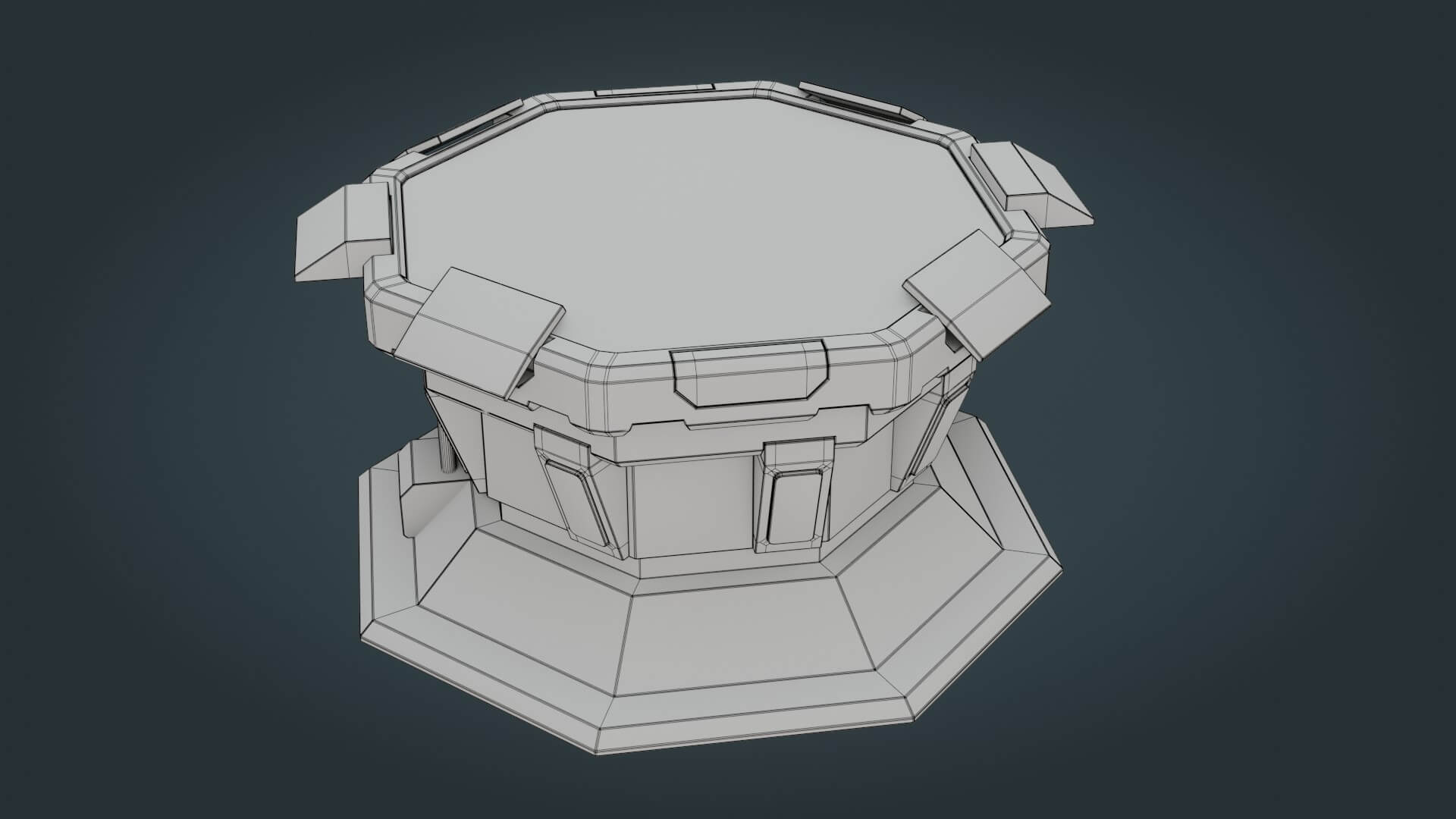 Sci-Fi Work Bench 3D Model by sathak