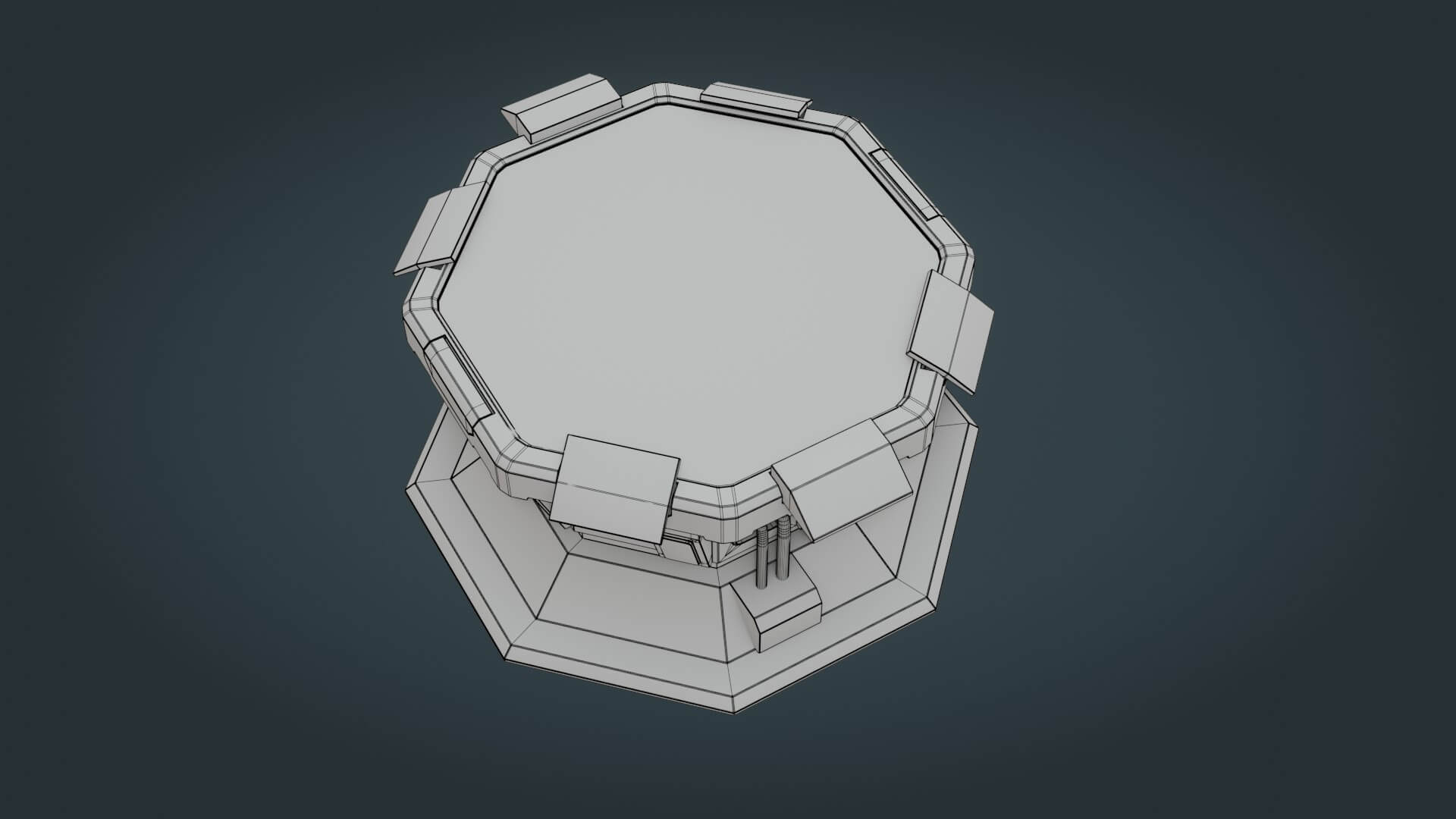 Sci-Fi Work Bench 3D Model by sathak