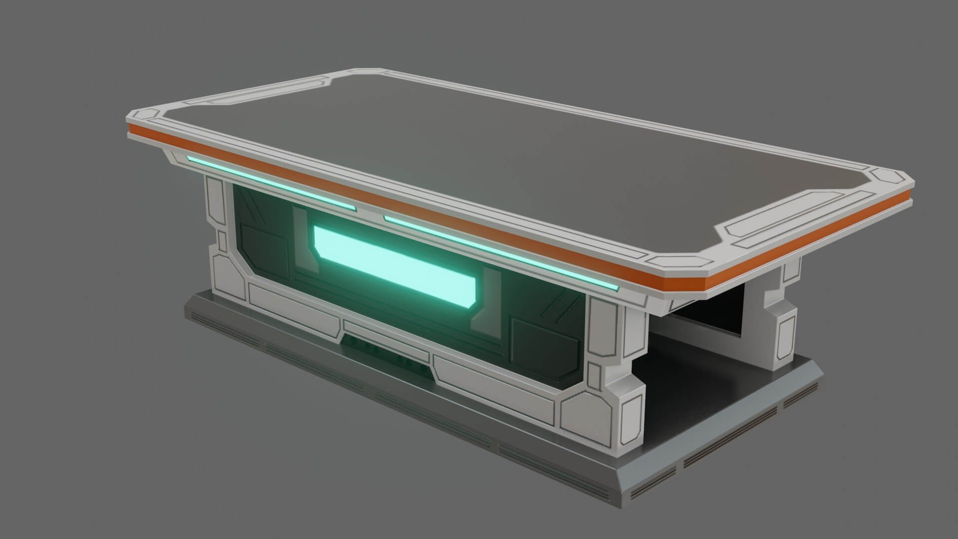 Sci-Fi Work Bench 3D Model by sathak