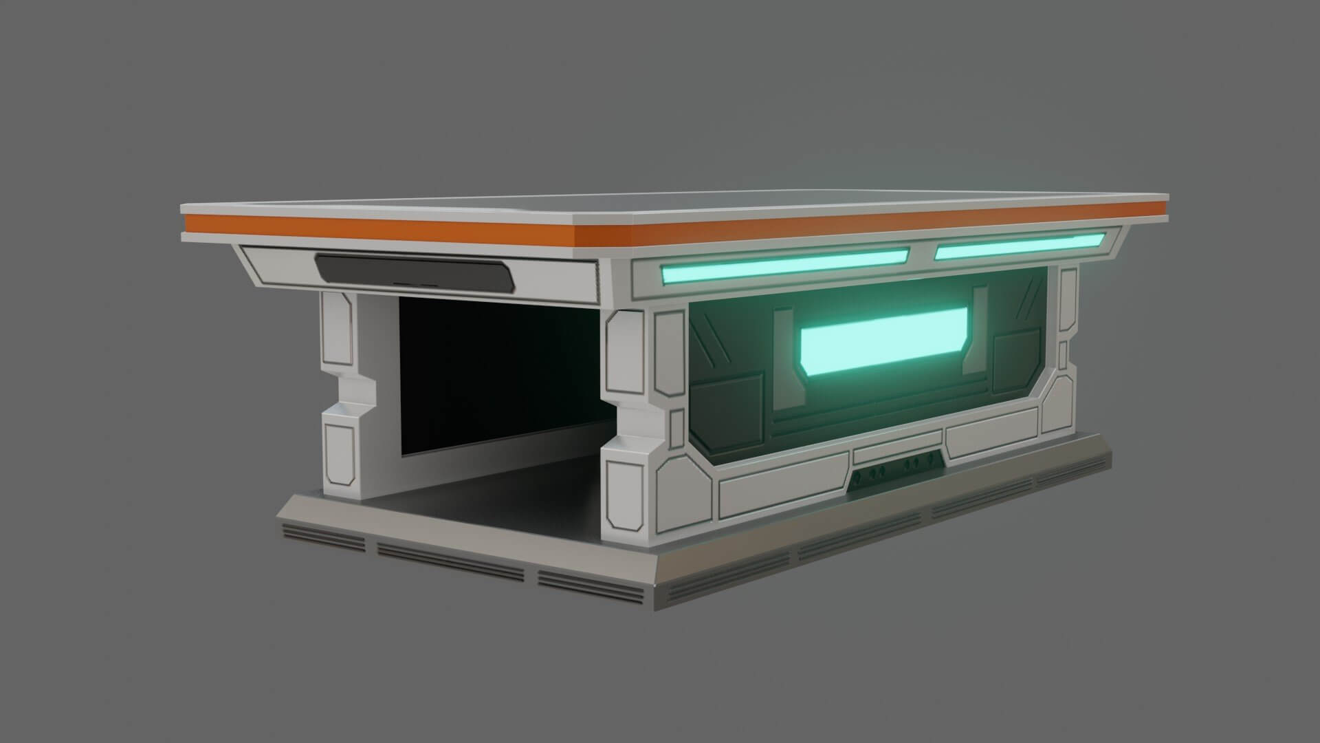 Sci-Fi Work Bench 3D Model by sathak