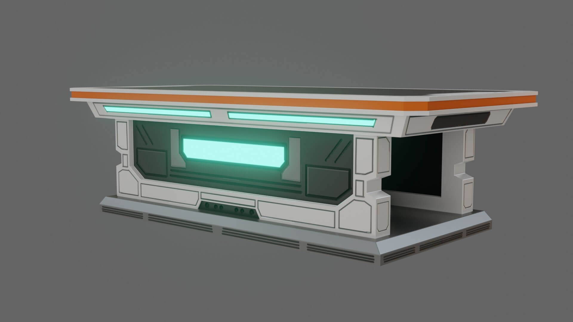 Sci-Fi Work Bench 3D Model by sathak