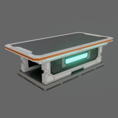 Sci-Fi Work Bench 3D Model by sathak