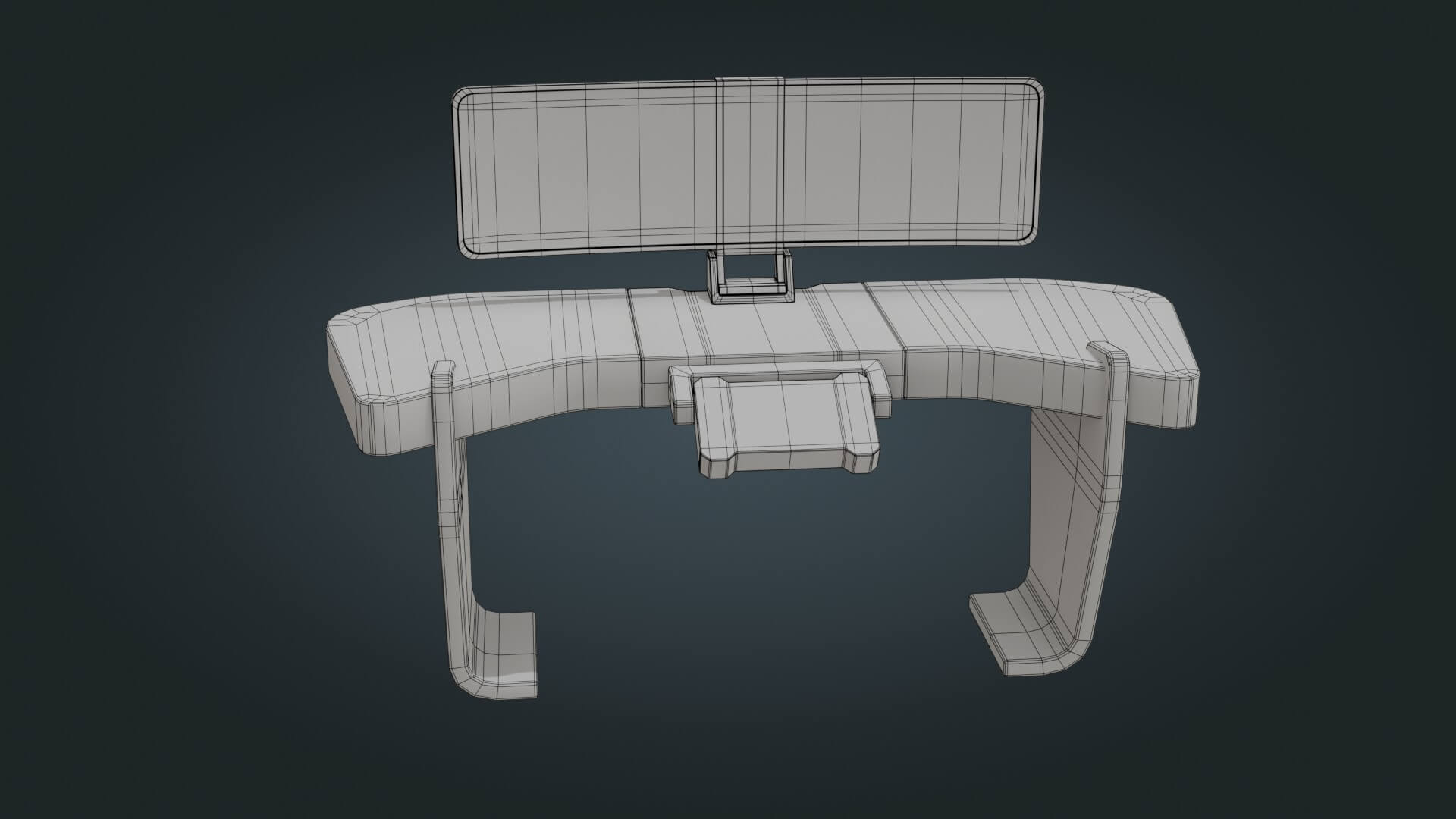 Sci-Fi Workspace 3D Model by sathak