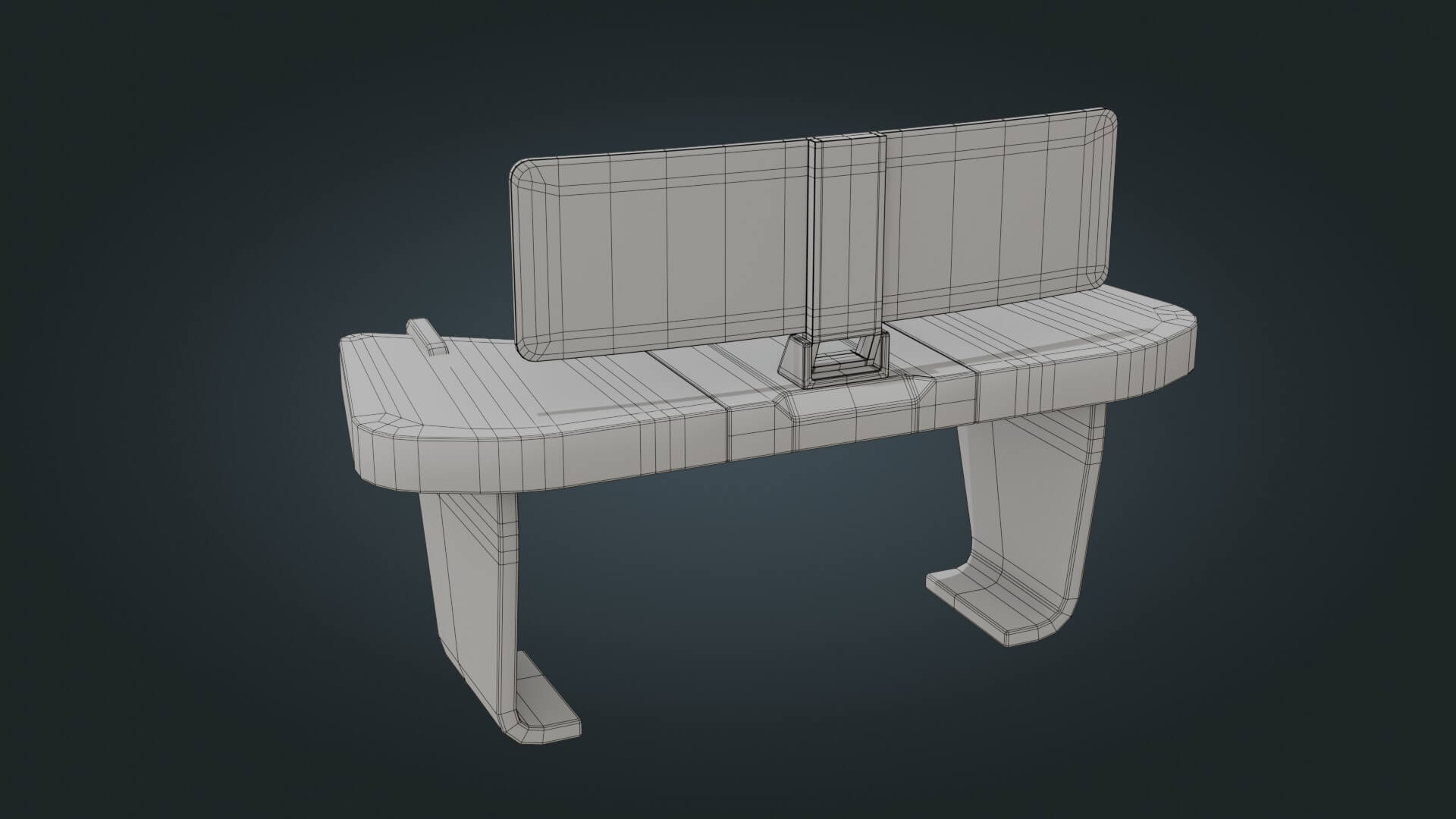 Sci-Fi Workspace 3D Model by sathak