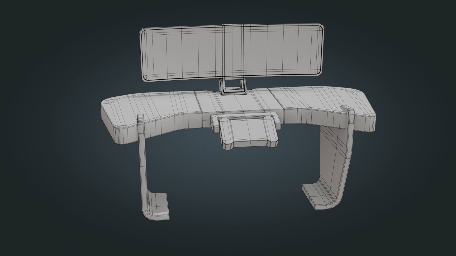 Sci-Fi Workspace 3D Model by sathak