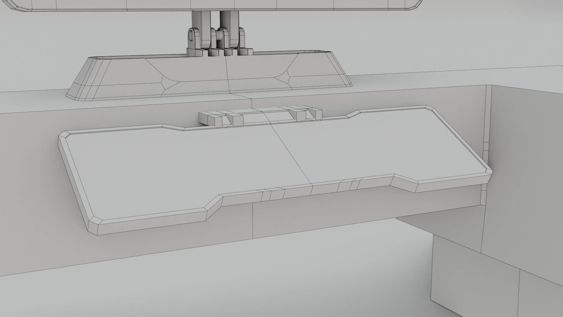 Sci-Fi Workspace 3D Model by sathak