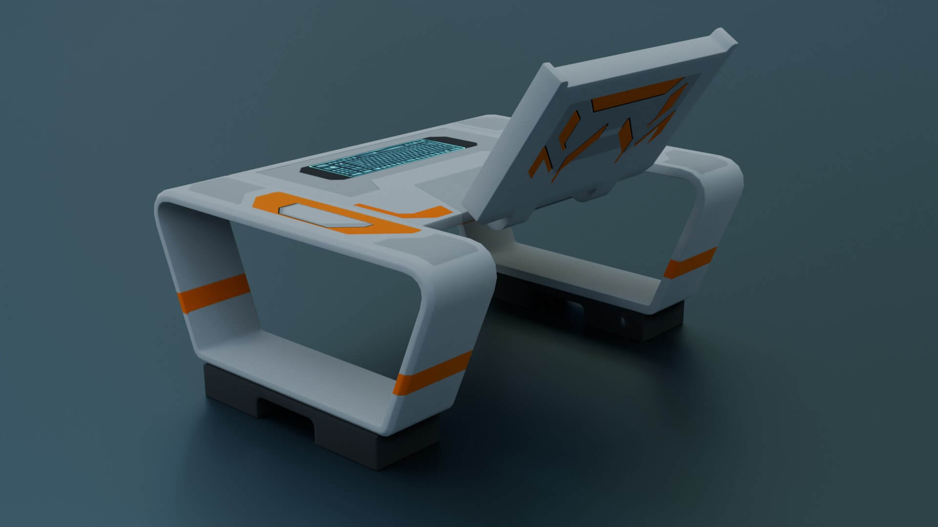 Sci-Fi Workspace 3D Model by sathak