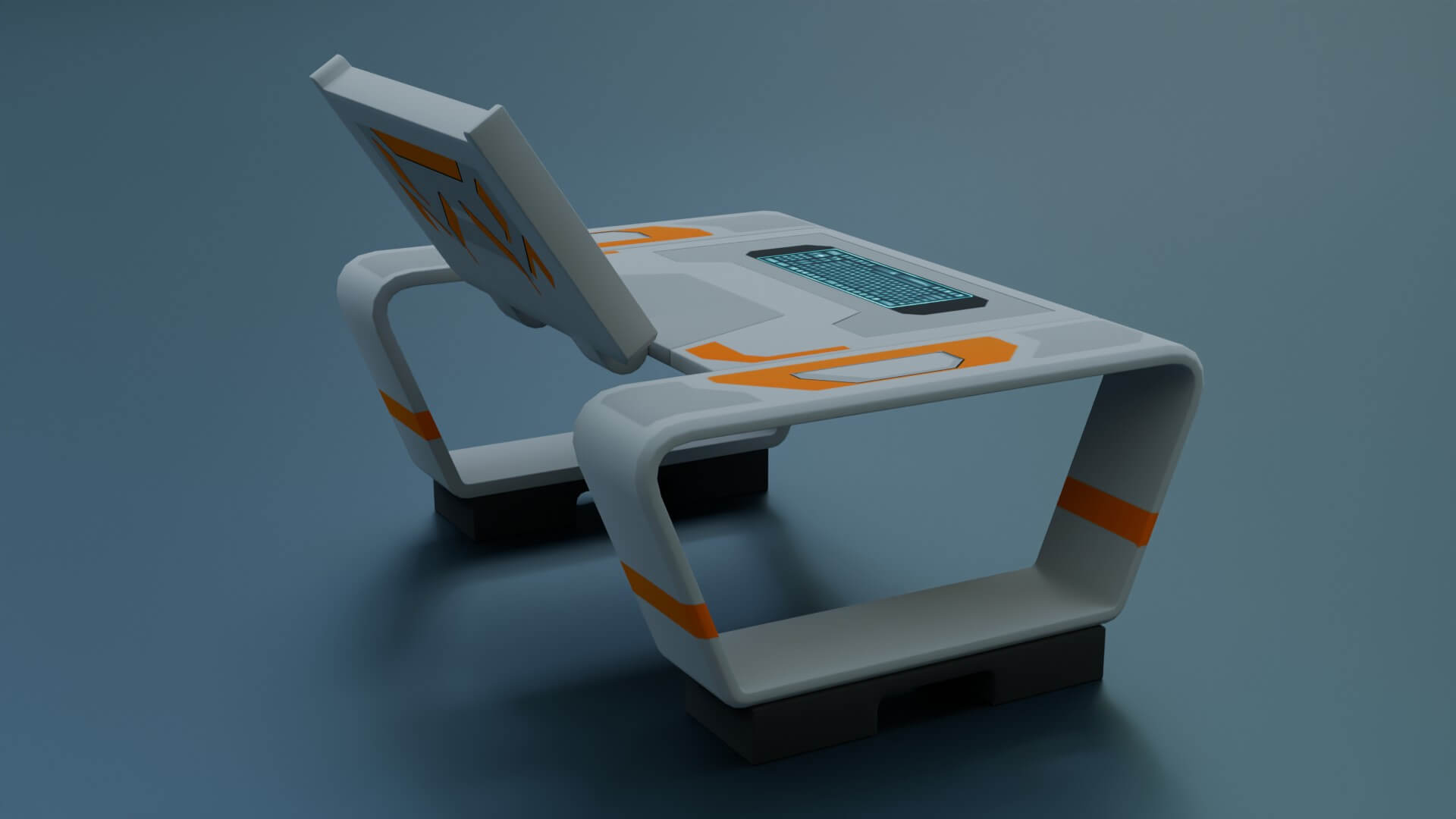 Sci-Fi Workspace 3D Model by sathak