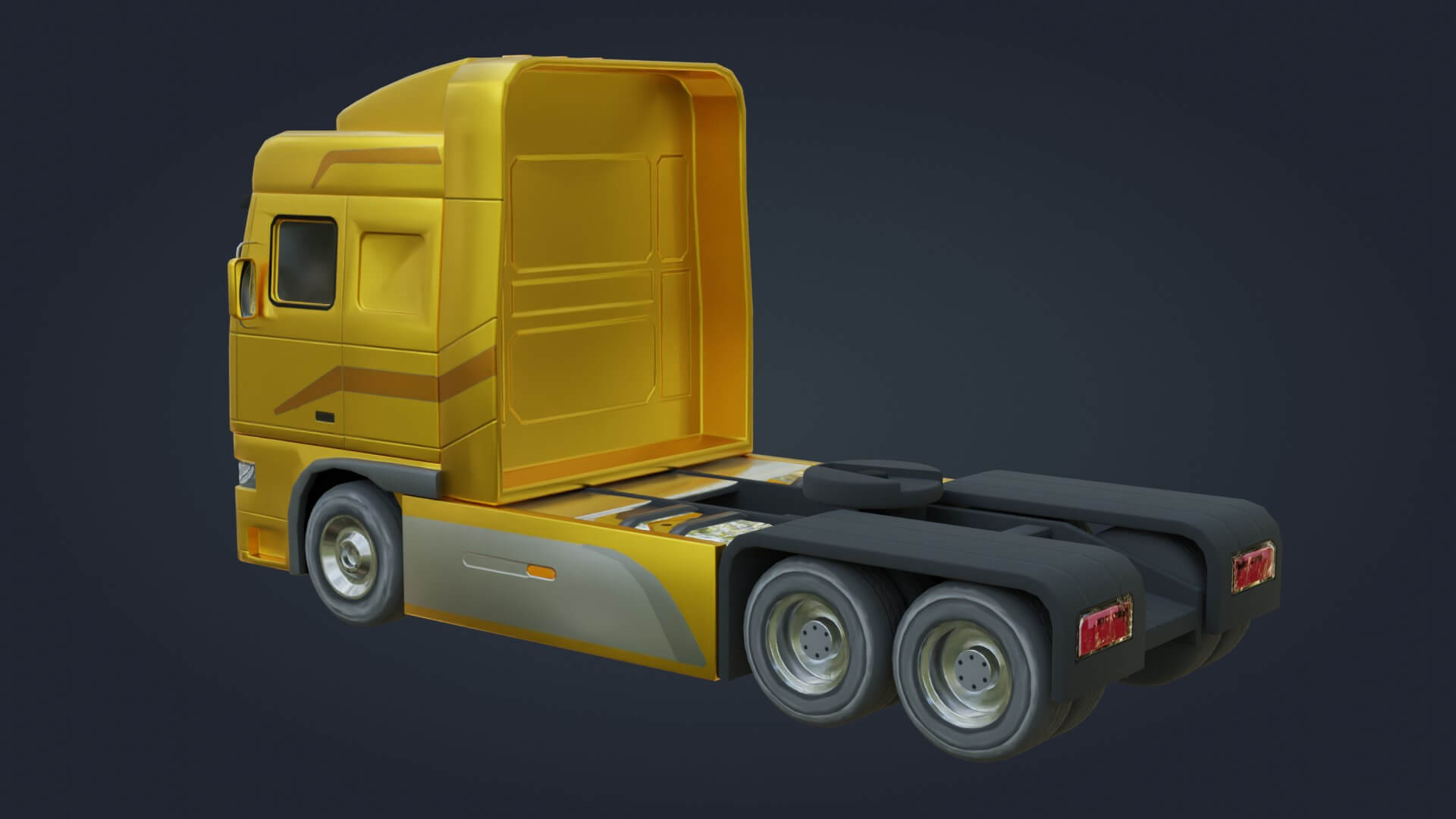 Semi Trailer Truck - 3D Model by sathak