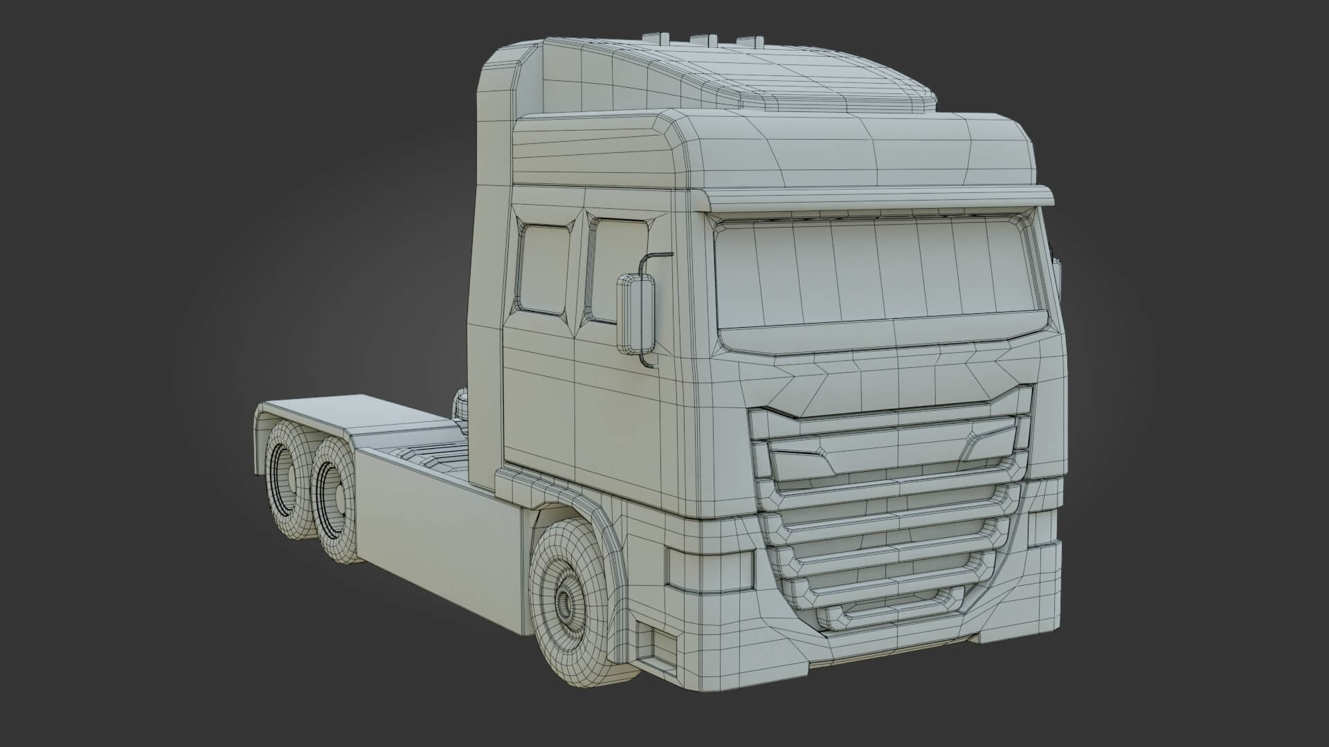 Semi Trailer Truck - 3D Model by sathak