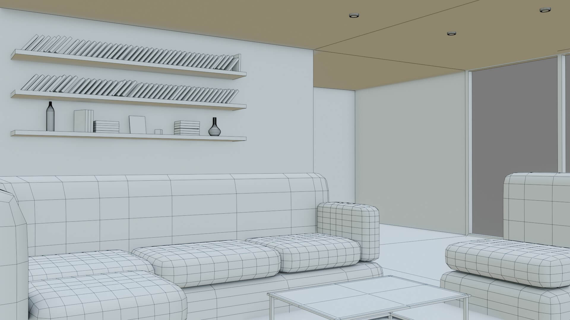 Simple Interior - 3D Model by sathak