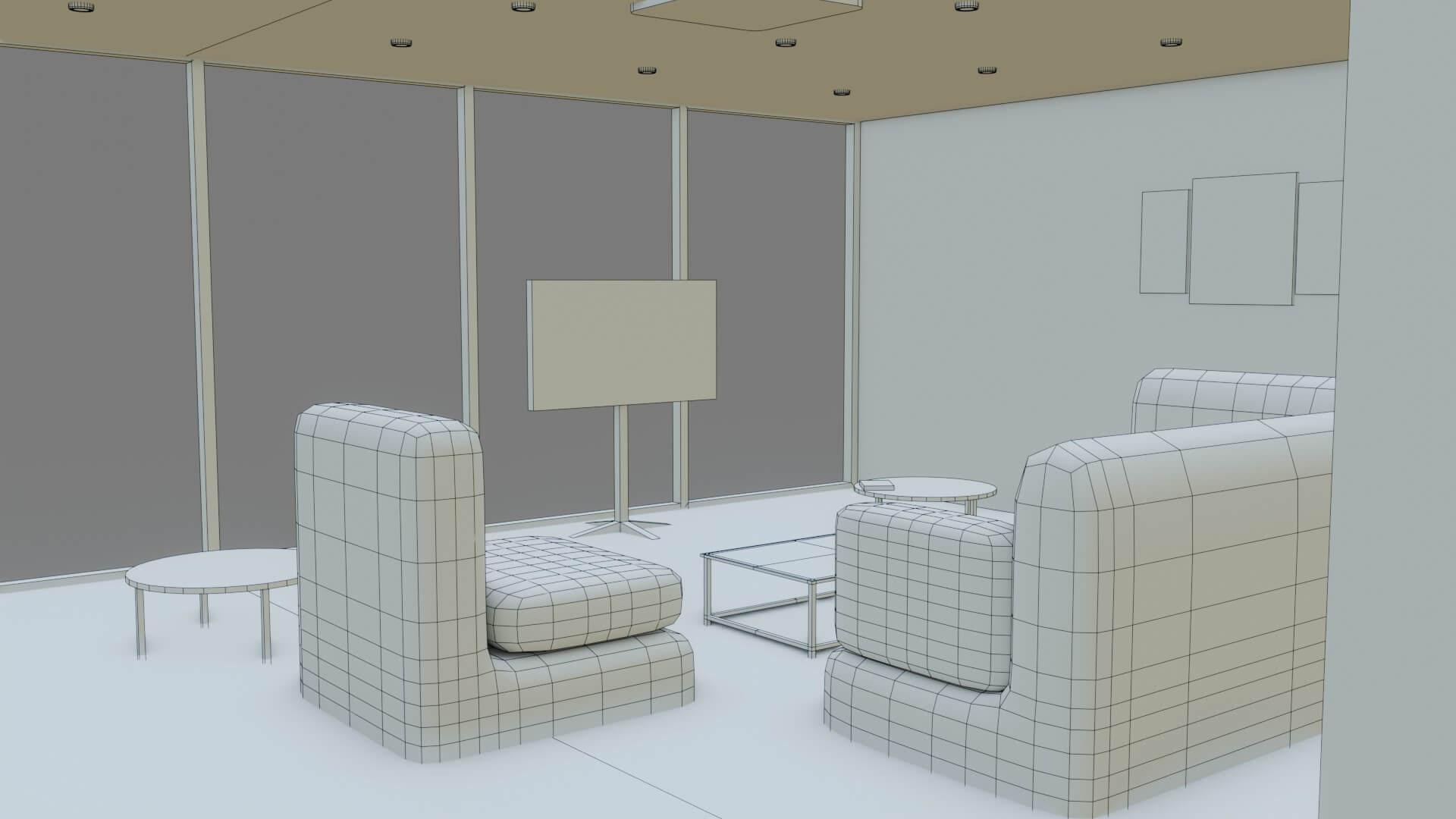 Simple Interior - 3D Model by sathak