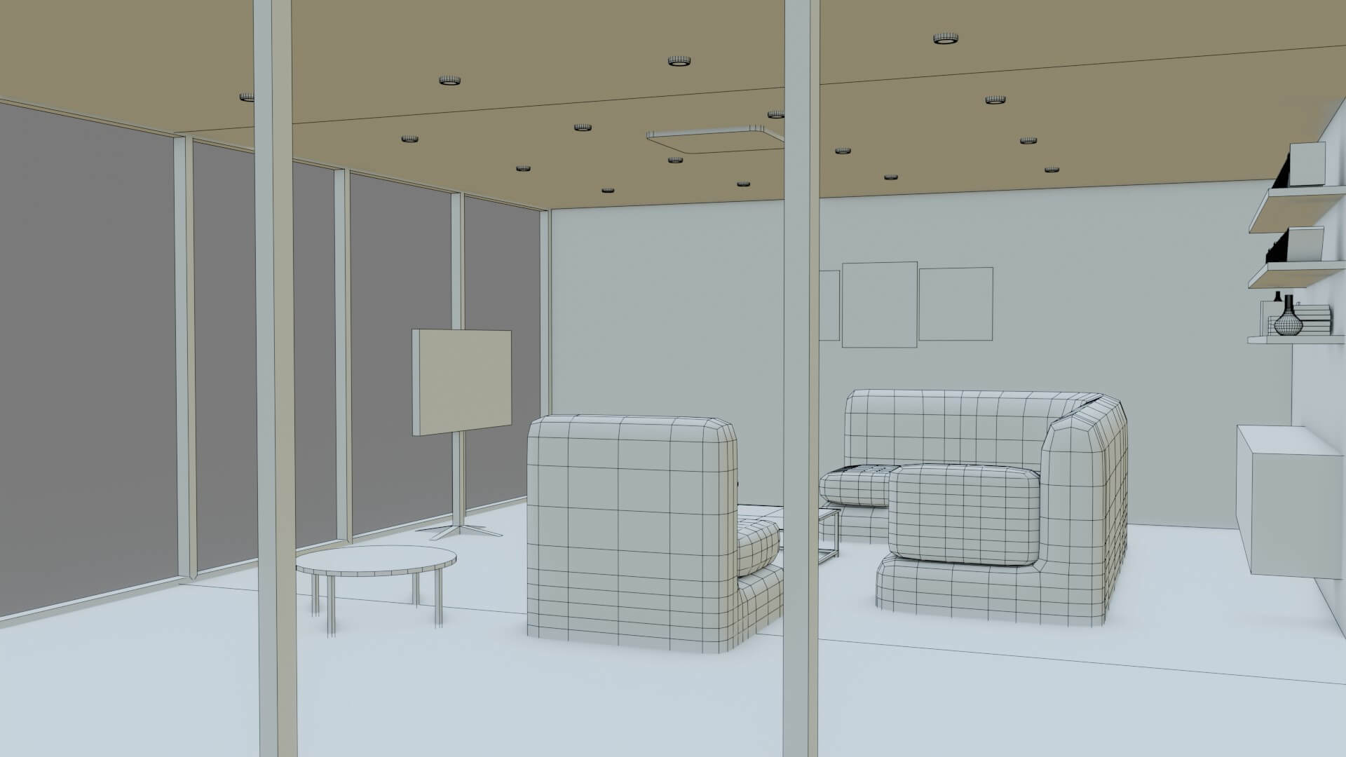 Simple Interior - 3D Model by sathak