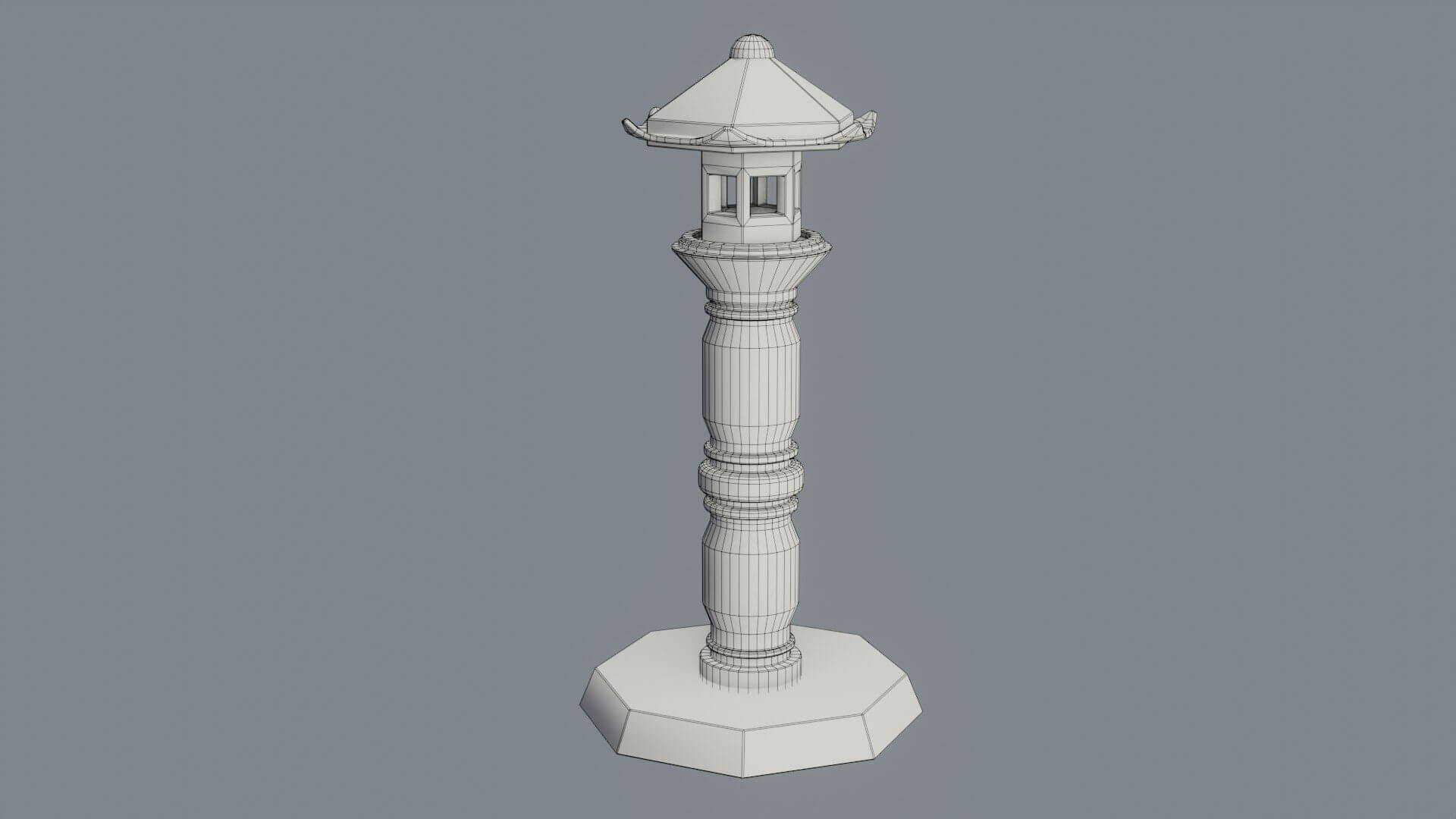 Stone Lantern - 3D Model by sathak