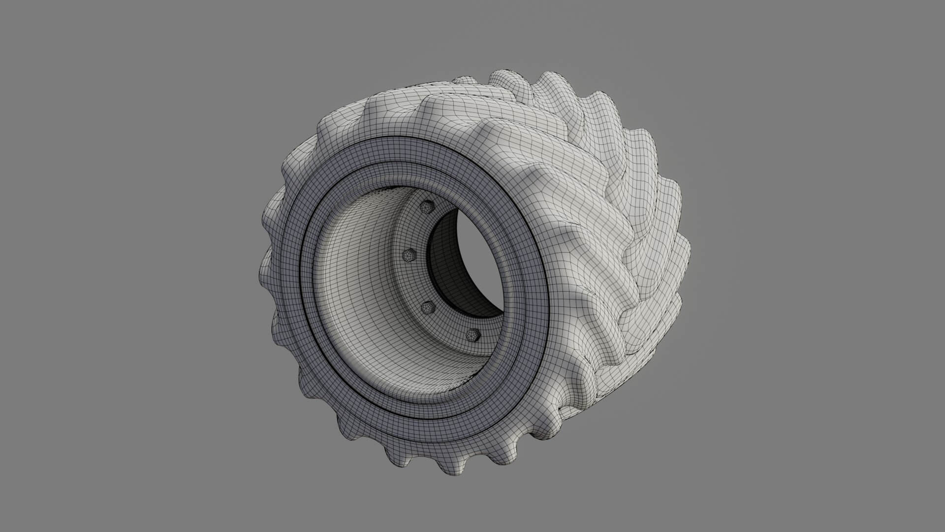 Tractor Tire - 3D Model by sathak