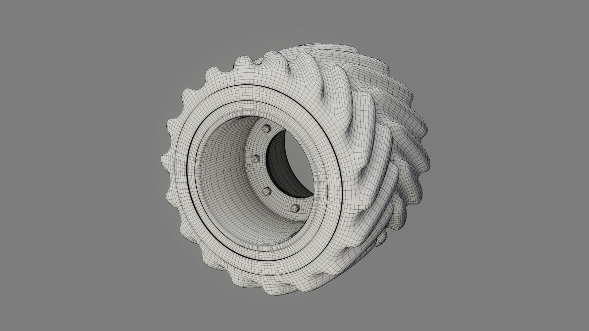 Tractor Tire - 3D Model by sathak