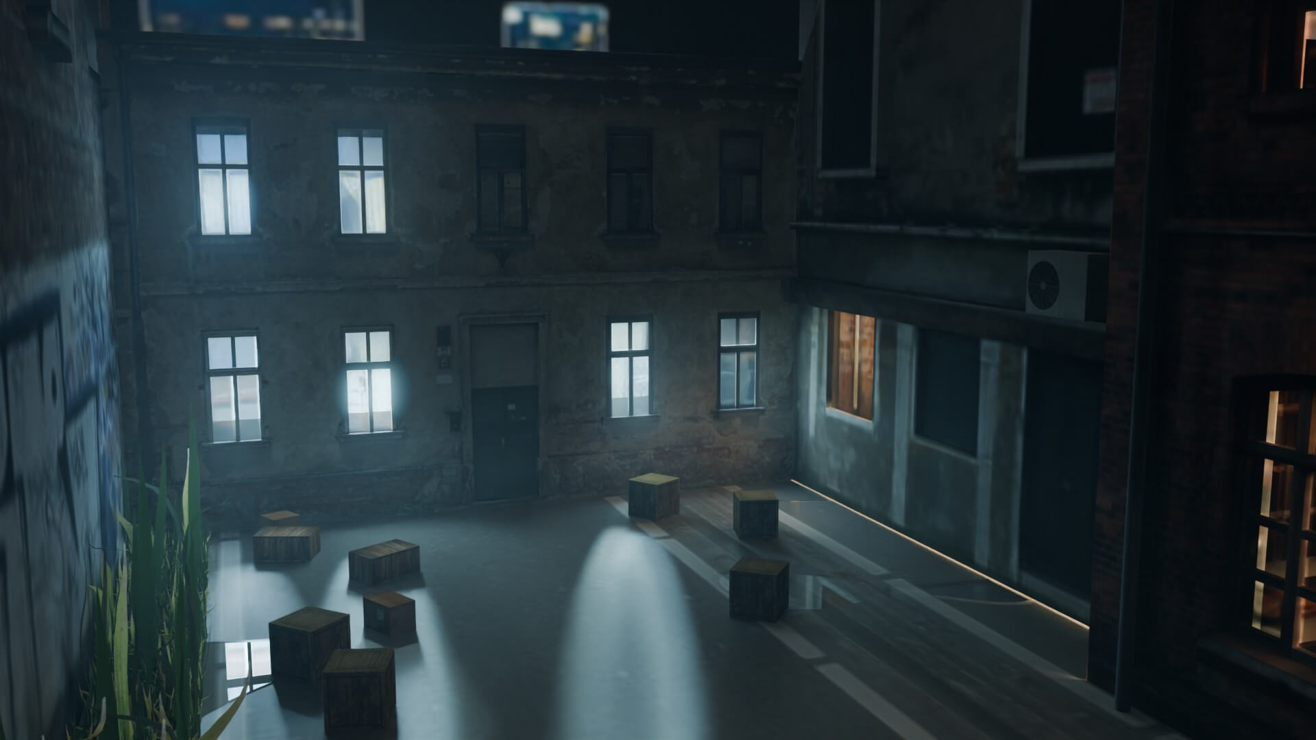 Urban Alley - Low Poly 3D Model by sathak