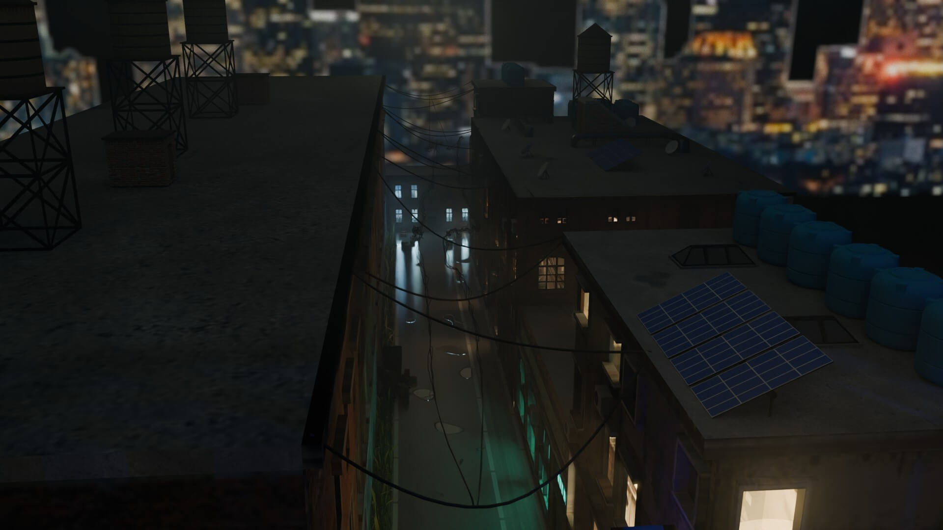 Urban Alley - Low Poly 3D Model by sathak