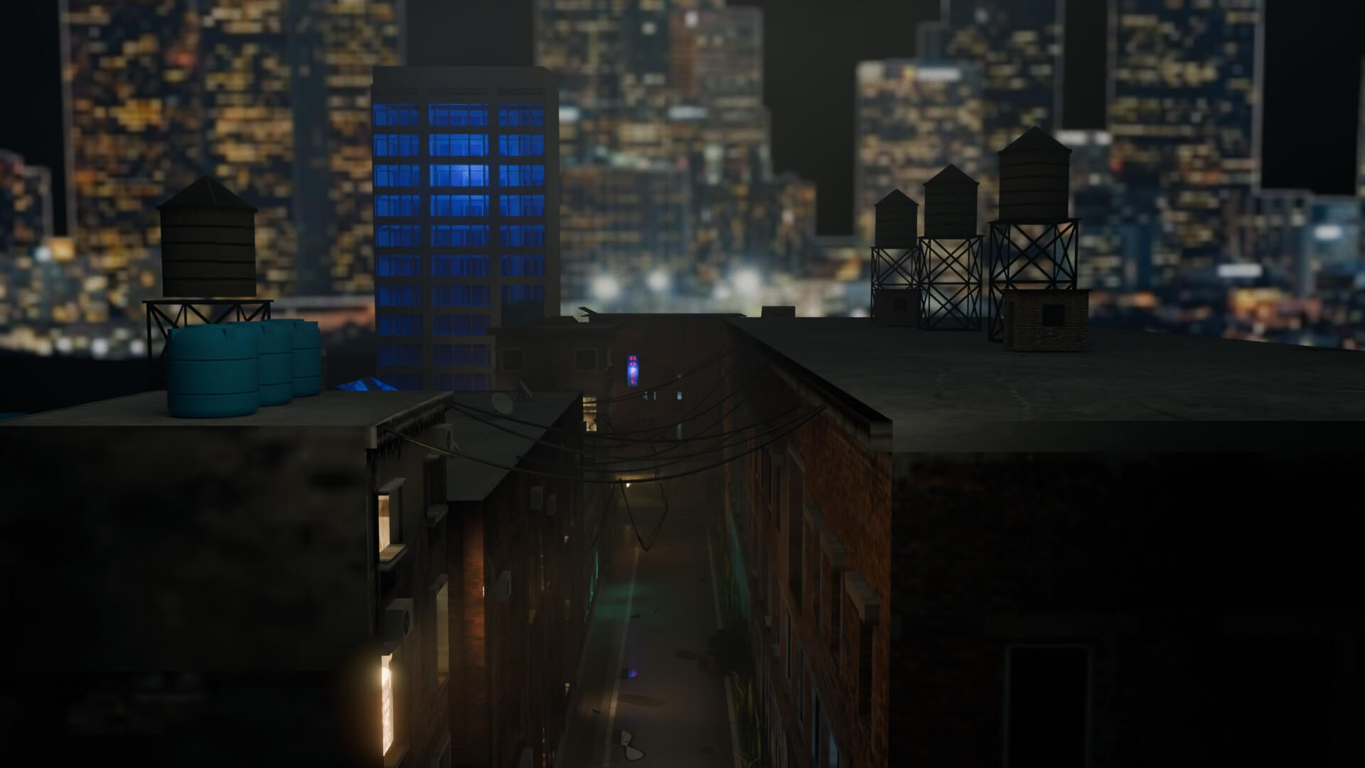 Urban Alley - Low Poly 3D Model by sathak