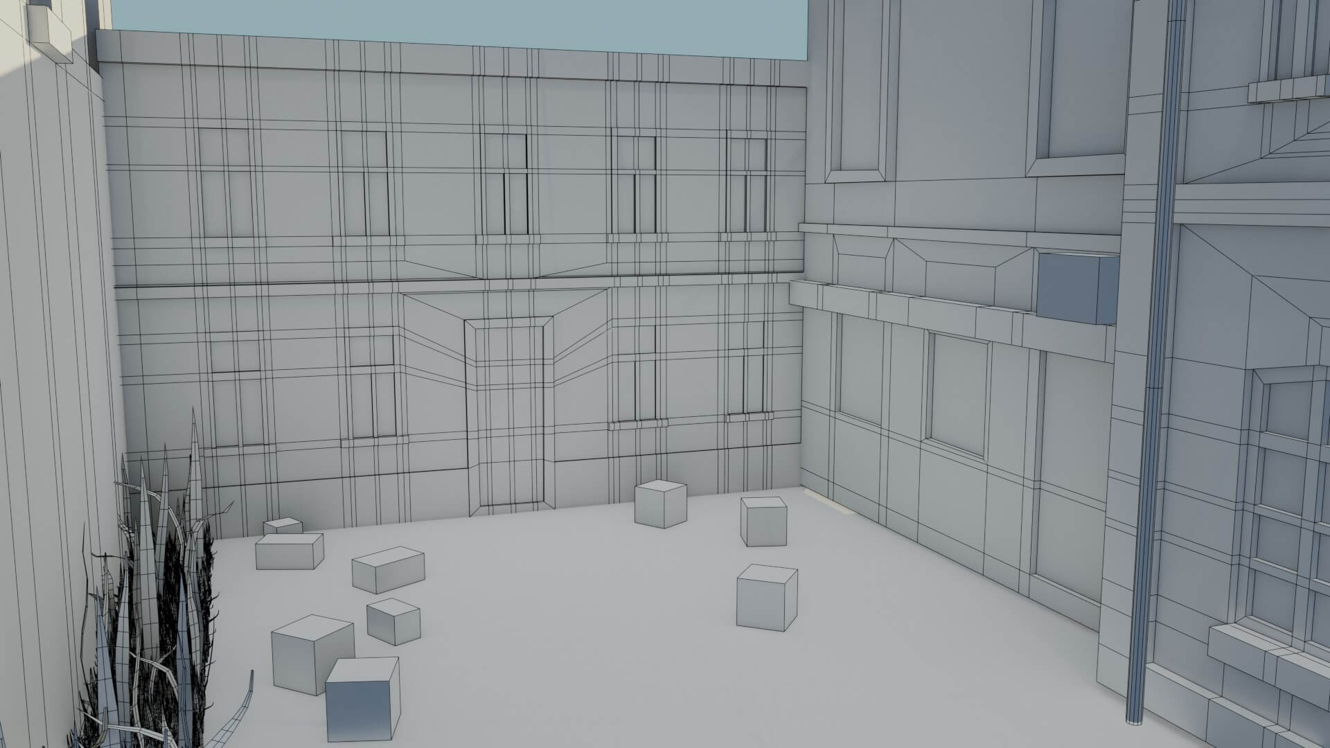 Urban Alley - Low Poly 3D Model by sathak