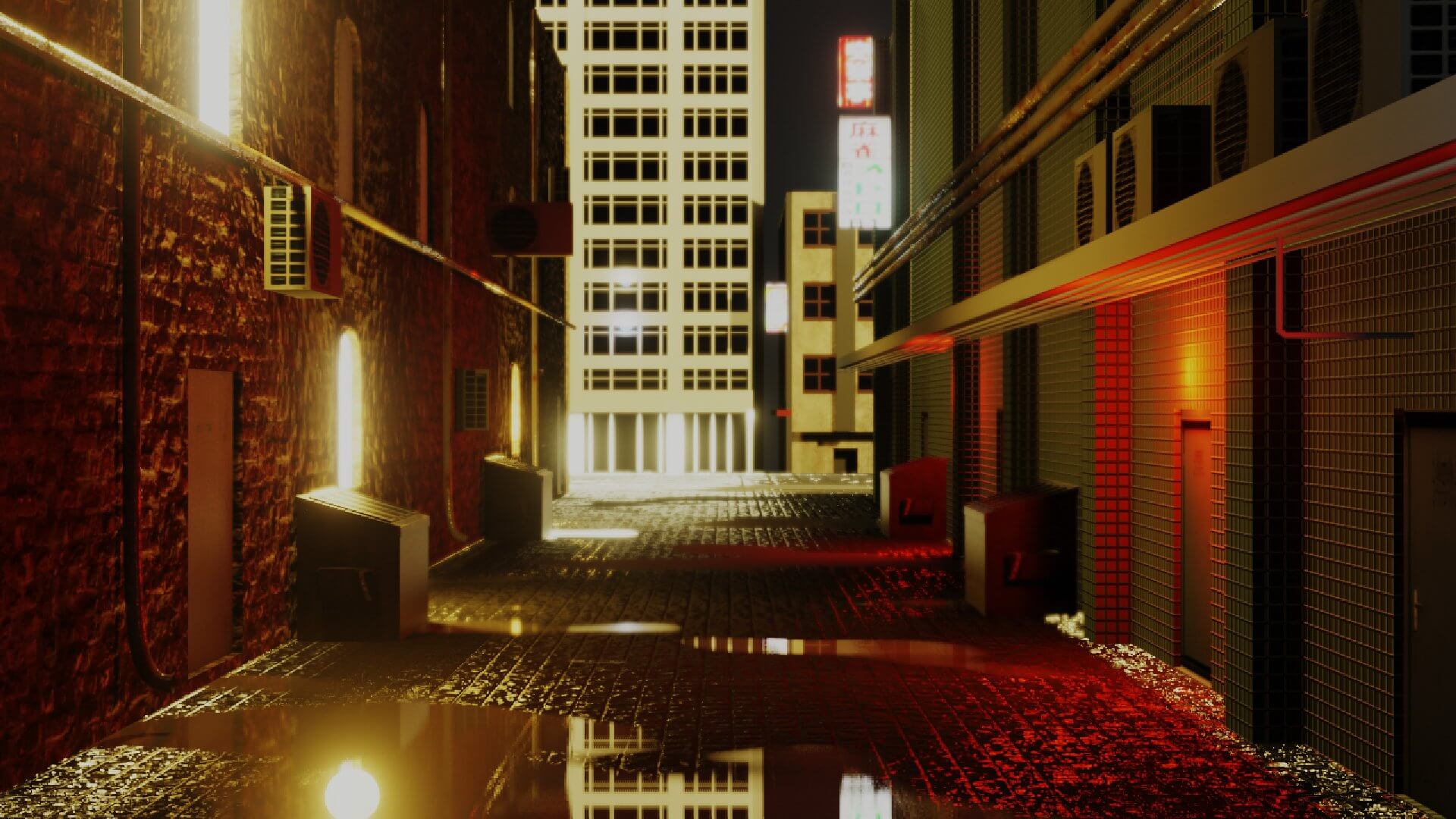 Urban Alley - 3D Model by sathak
