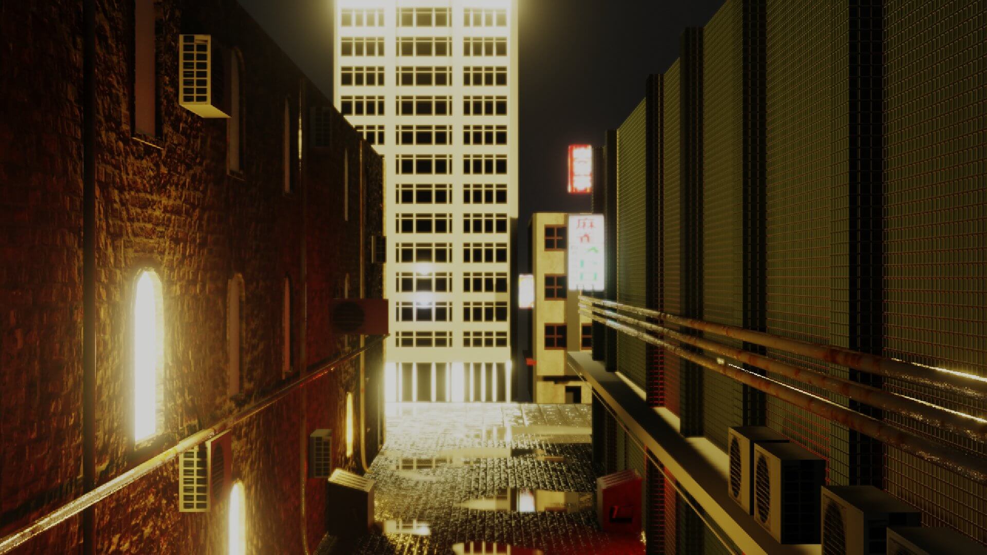 Urban Alley - 3D Model by sathak