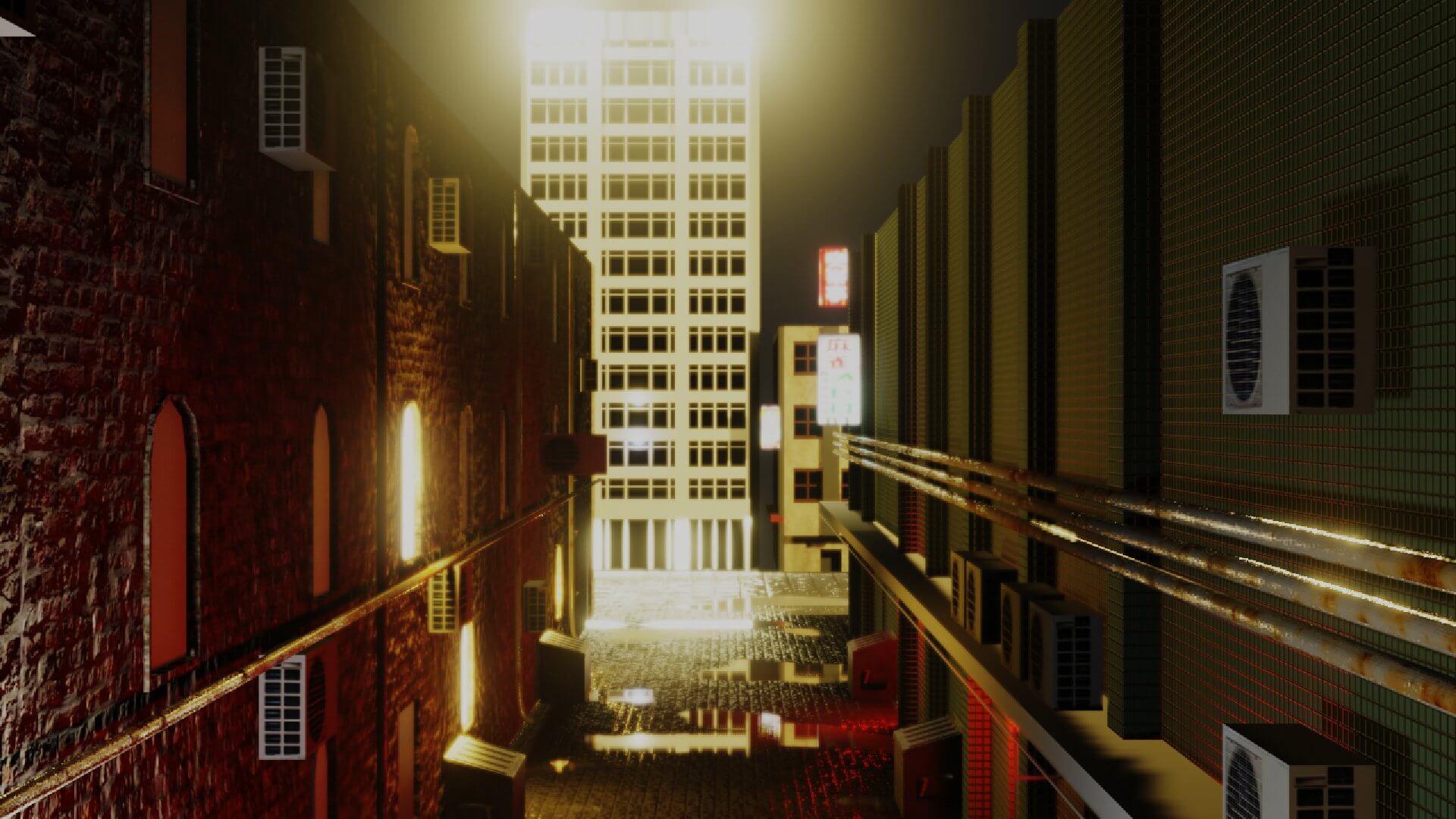 Urban Alley - 3D Model by sathak