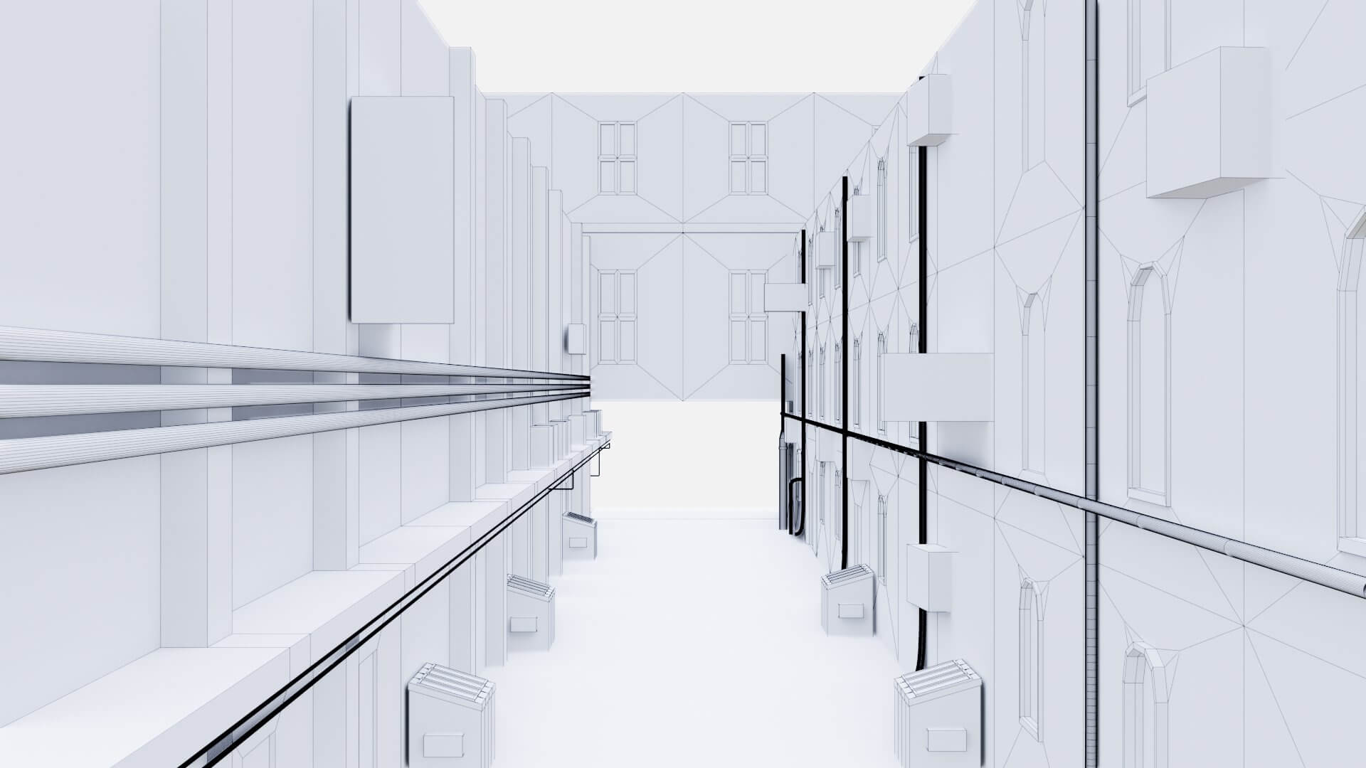 Urban Alley - 3D Model by sathak