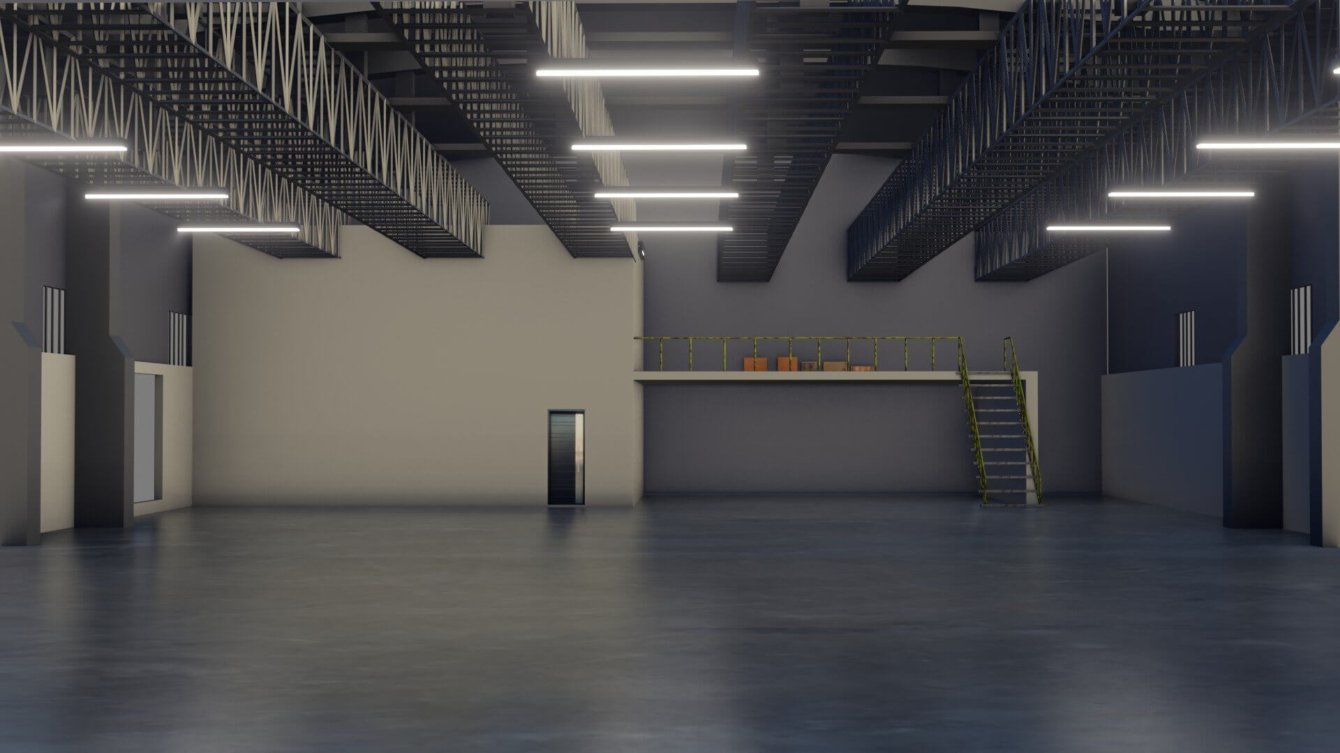 Warehouse Interior - 3D Model by sathak