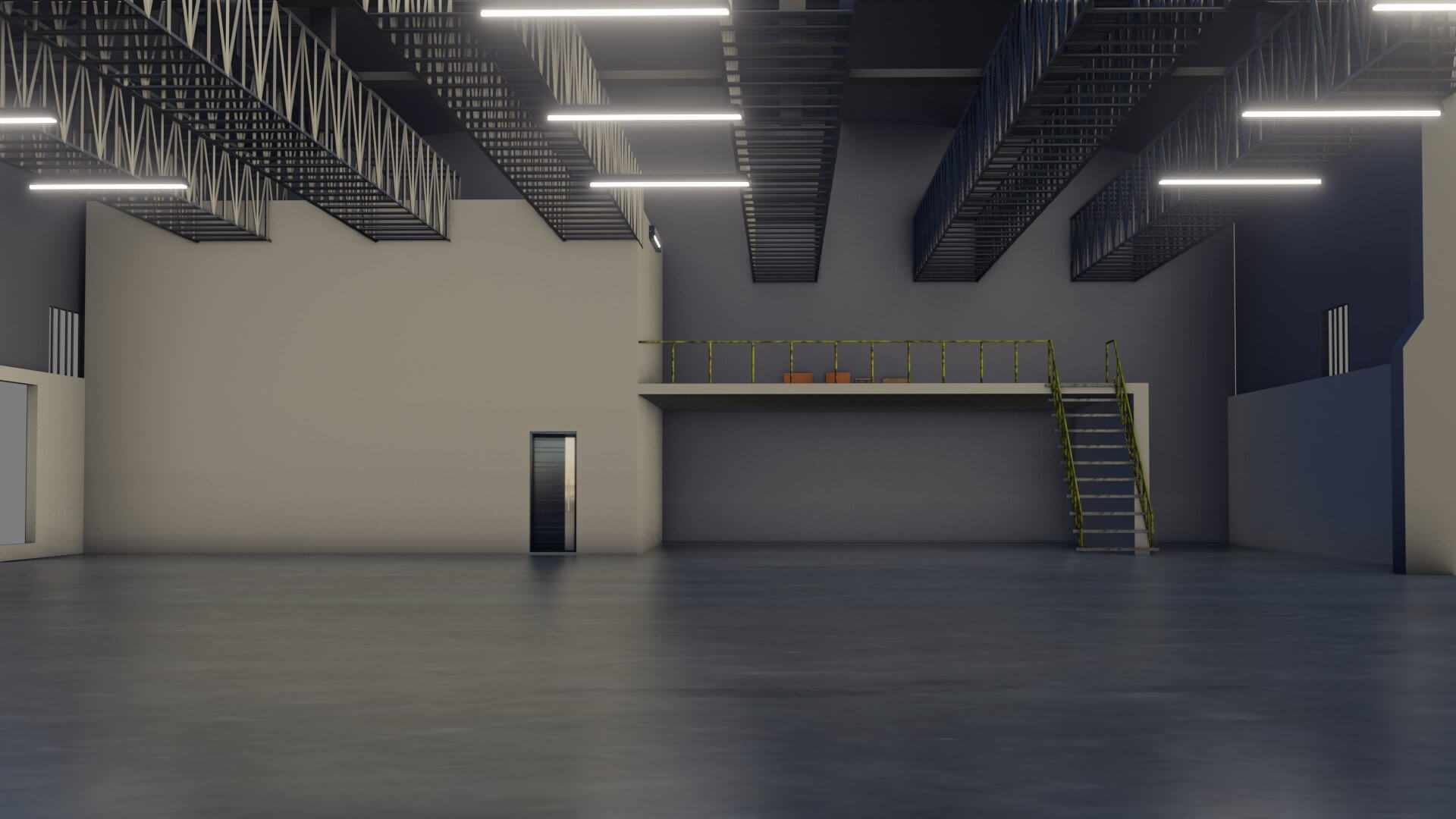 Warehouse Interior - 3D Model by sathak