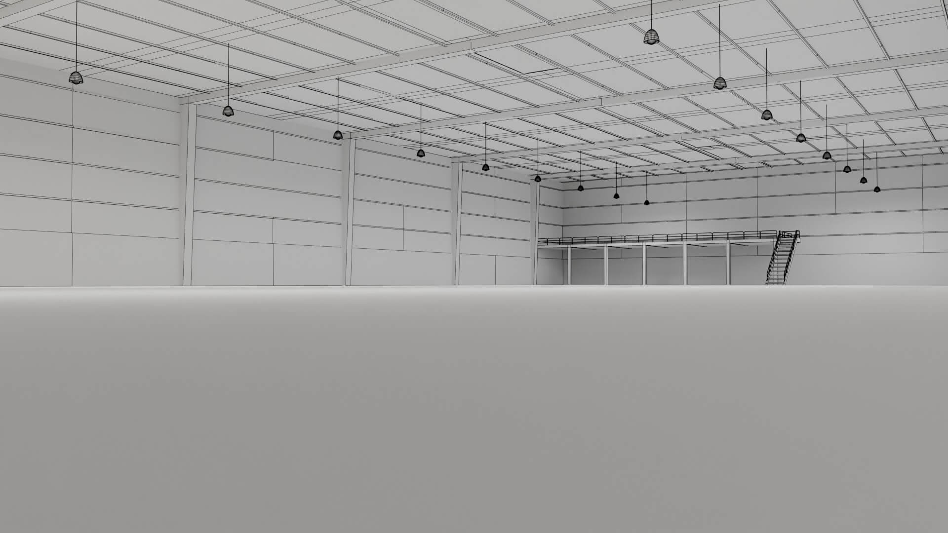 WareHouse Low poly - 3D Model by sathak