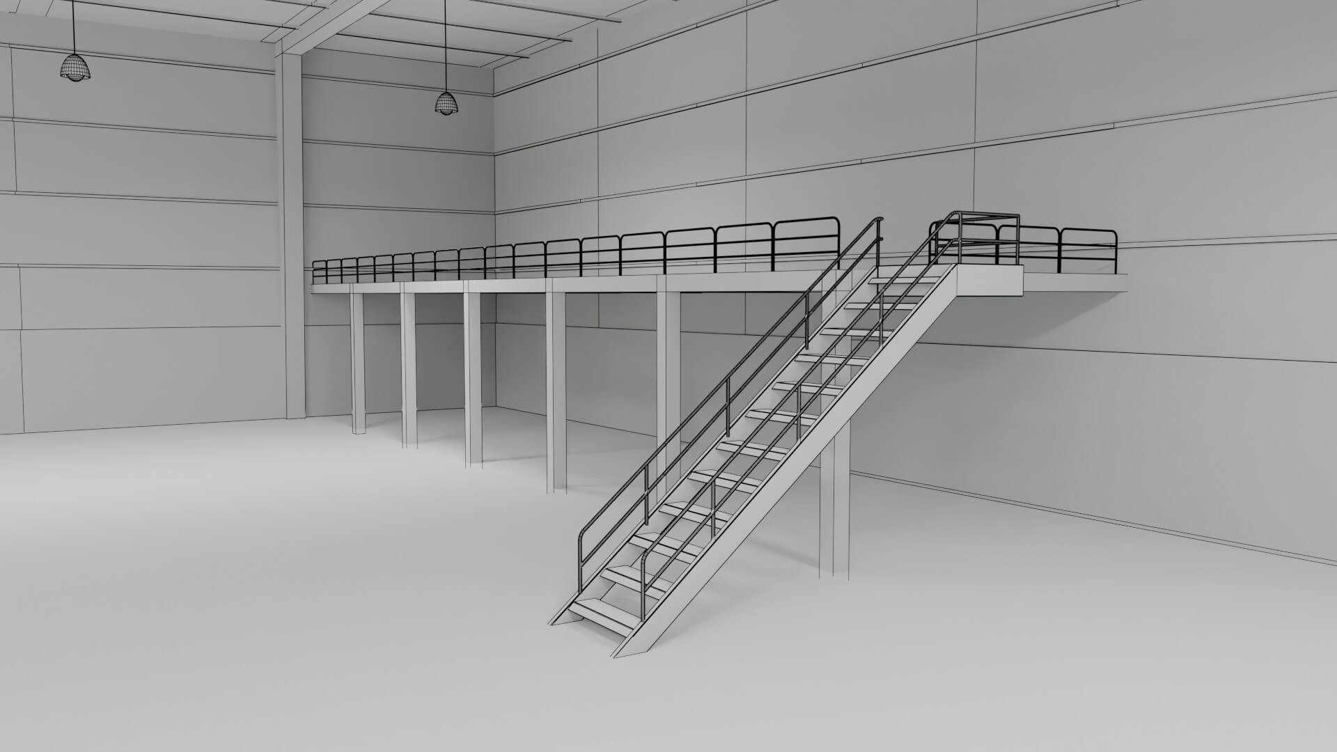 WareHouse Low poly - 3D Model by sathak